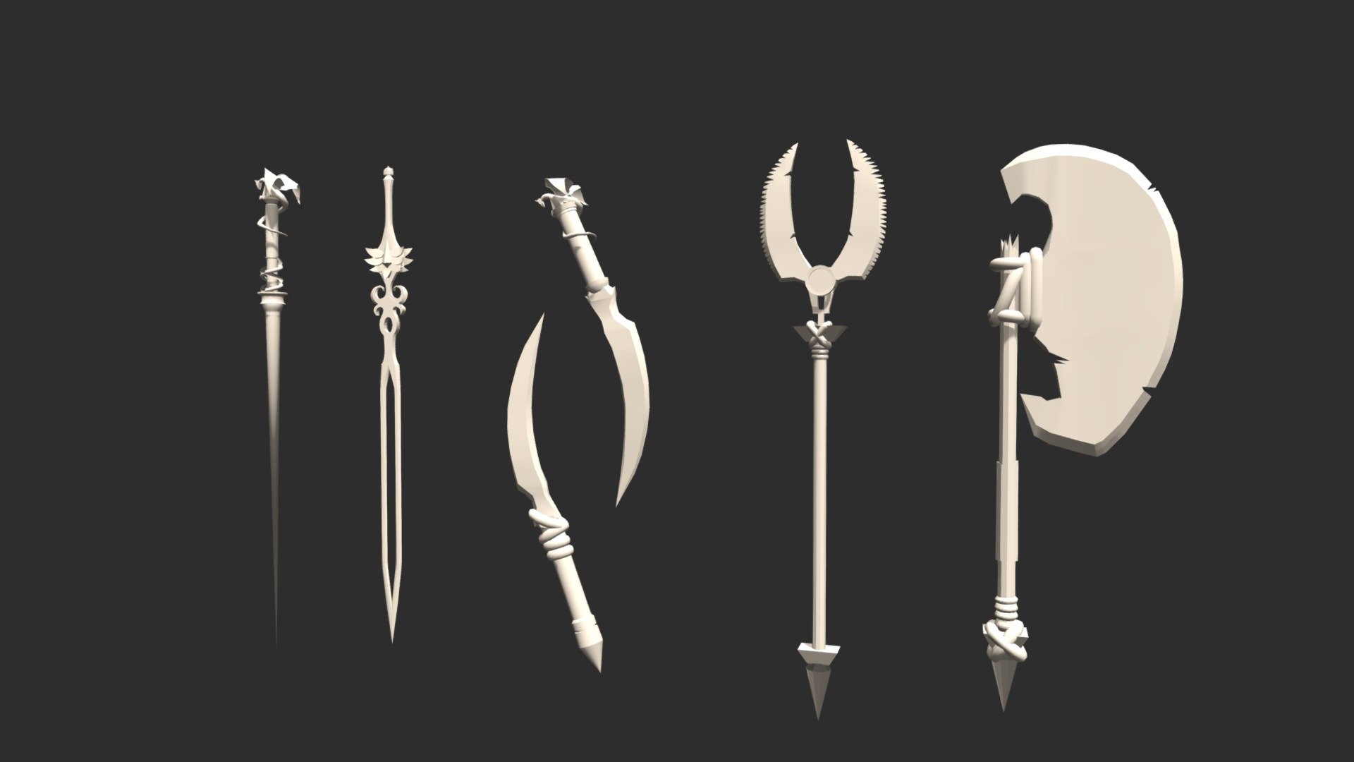 All weapons - 3D model by Fleur van de Sande (@FleurvandeSande ...