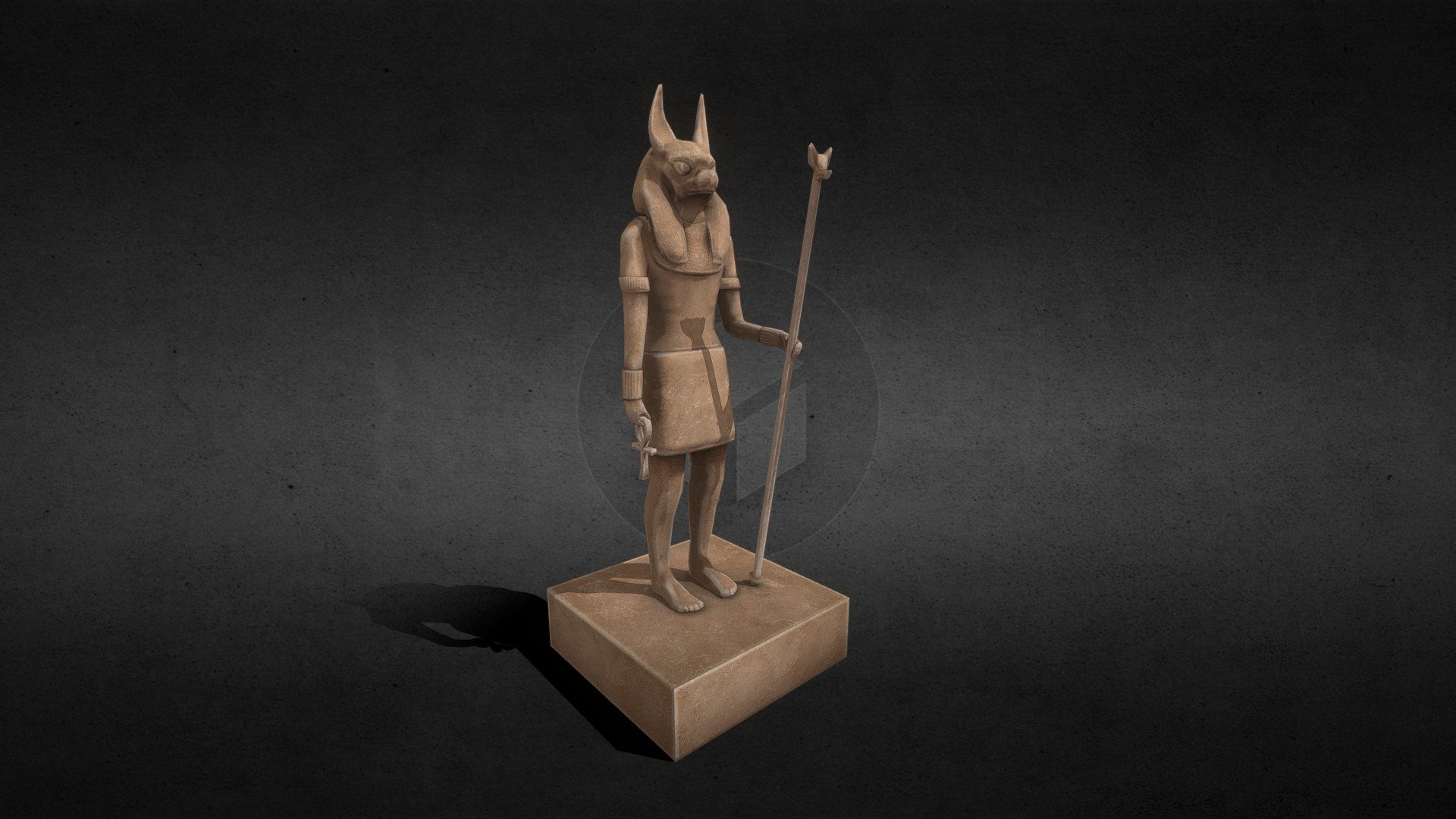 Anubis Ancient Egyptian God statue - 3D model by mRiot (@malgorzatariot) [f419b4f] - Sketchfab