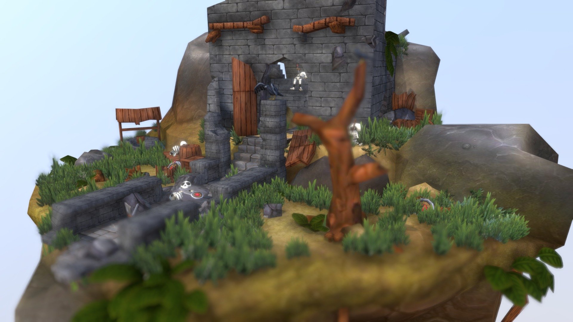 Fantasy Castle Ruin - Buy Royalty Free 3D model by mastert [f41adff ...