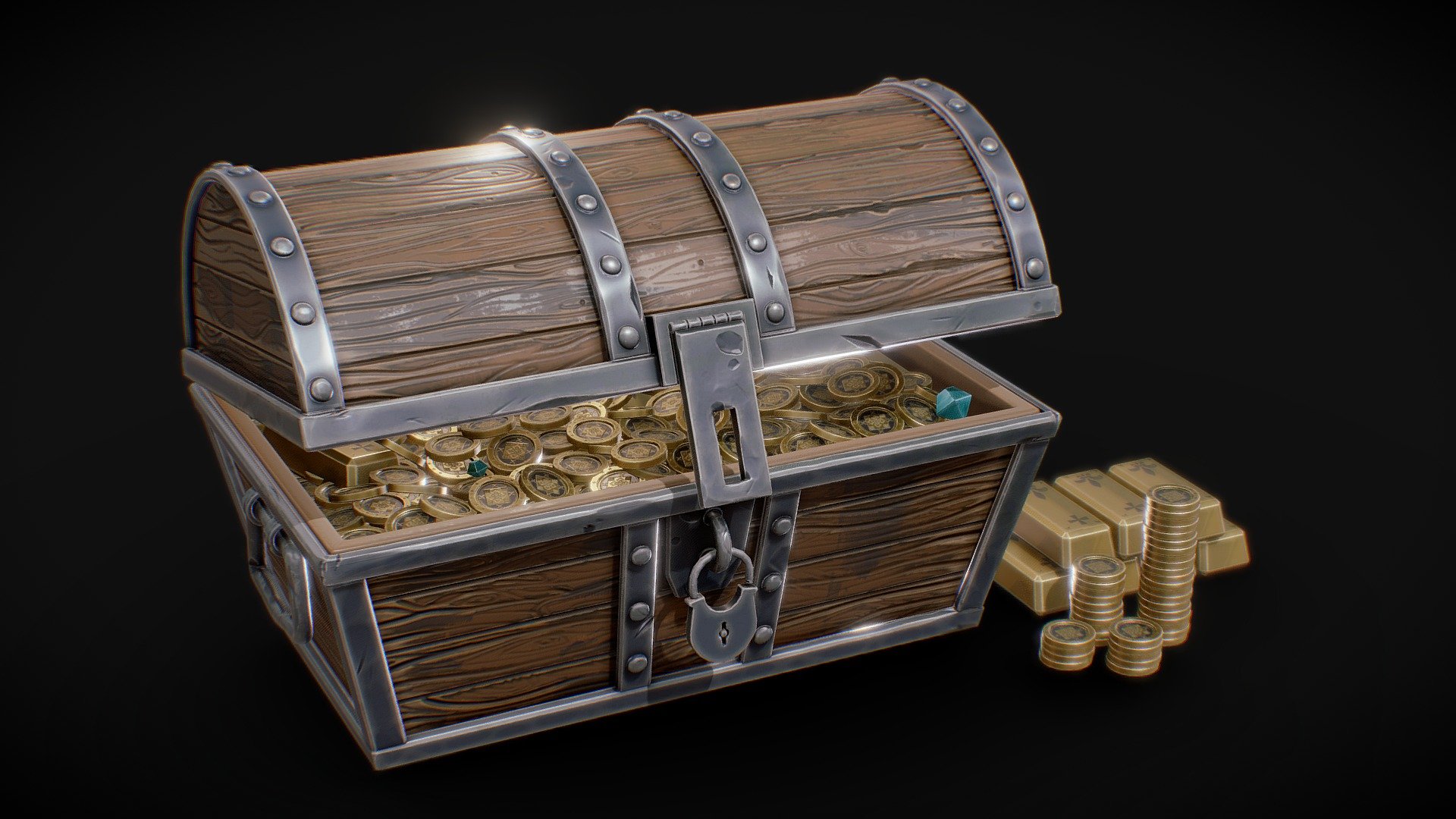 Gold Chest - Buy Royalty Free 3D model by FaceTheEdge [f41cb68 ...