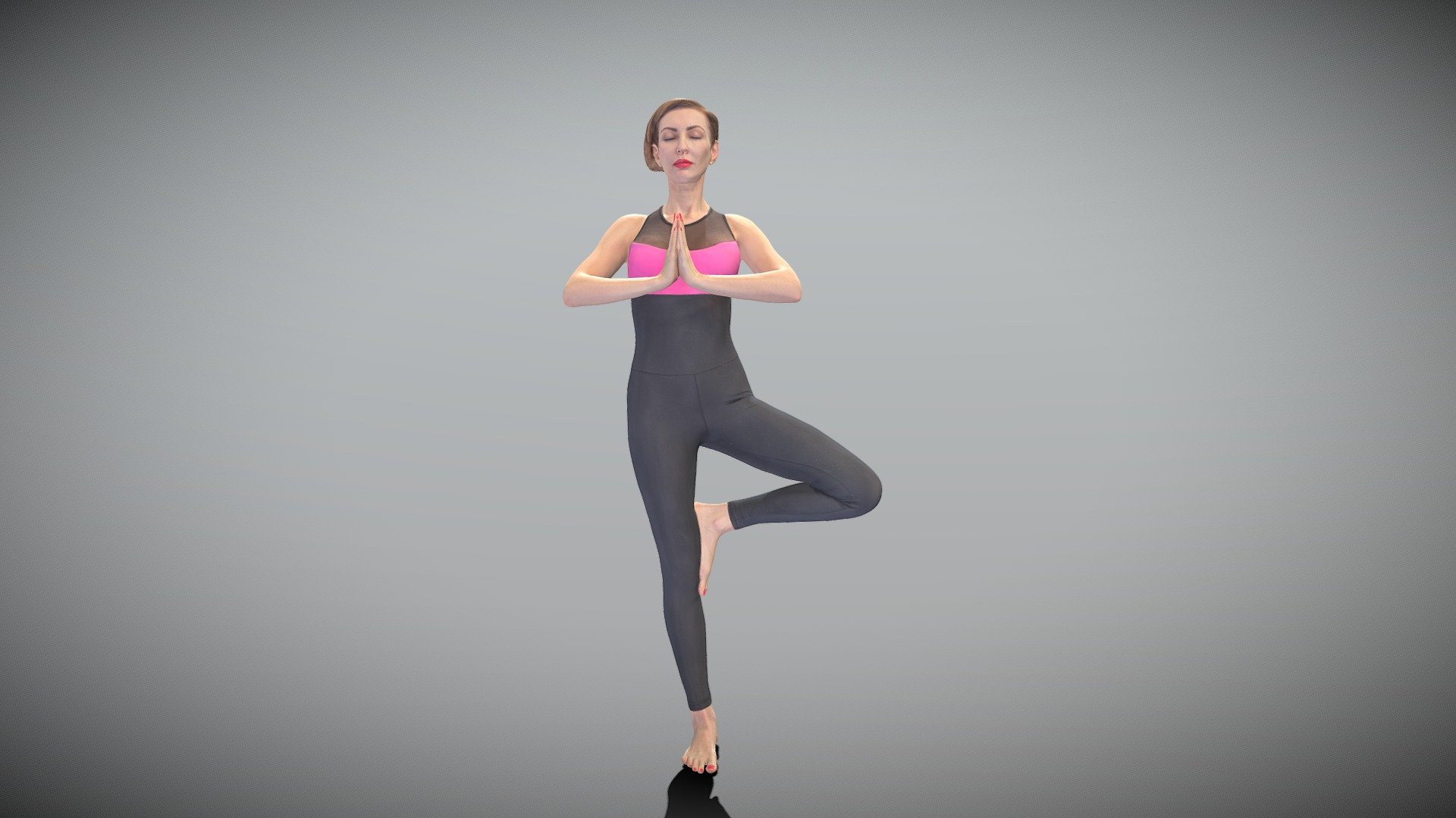 Woman in yoga pose 409 - Buy Royalty Free 3D model by deep3dstudio ...