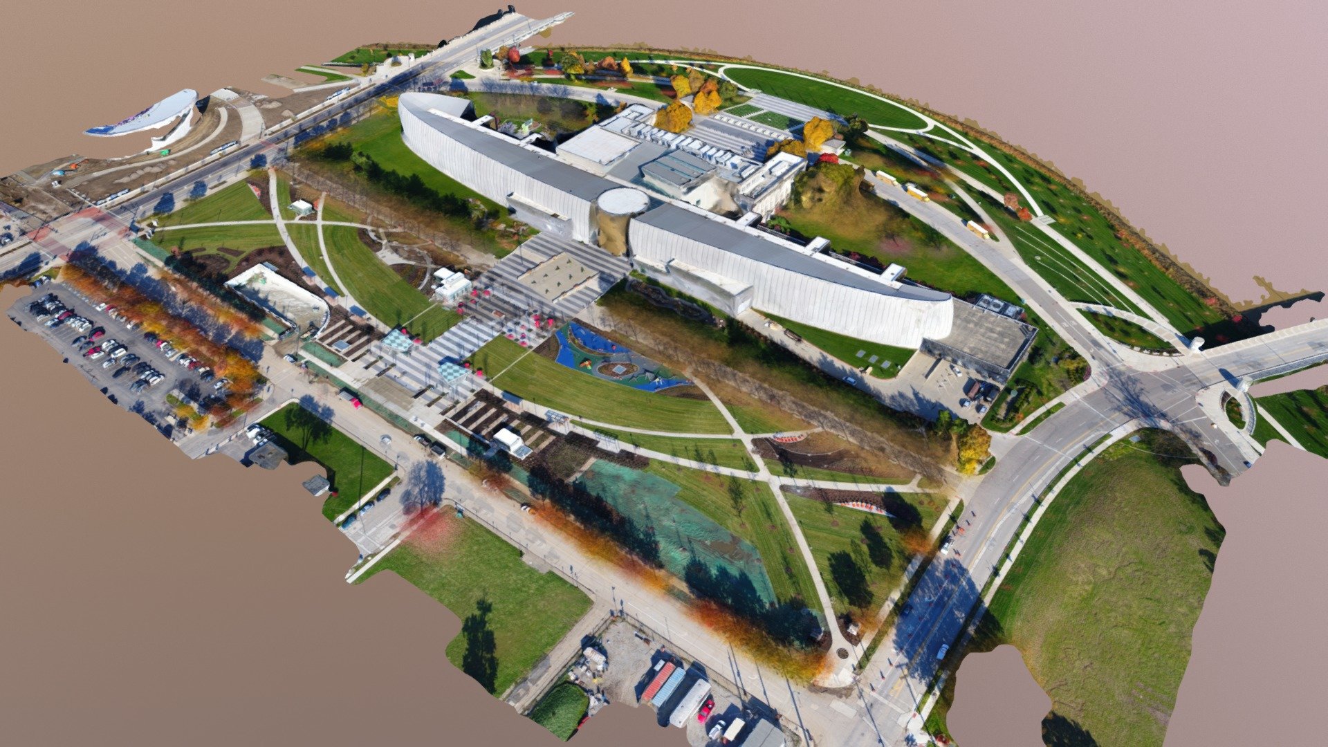 Scioto Peninsula Park & Garage - 3D model by infiniteimpact [f422fa0] - Sketchfab