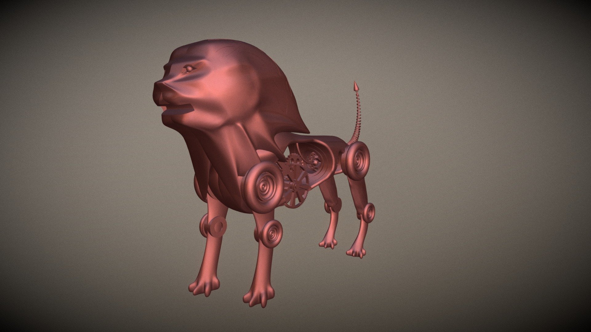 Mechanical Lion - Download Free 3D model by leonardoico [f42a808 ...