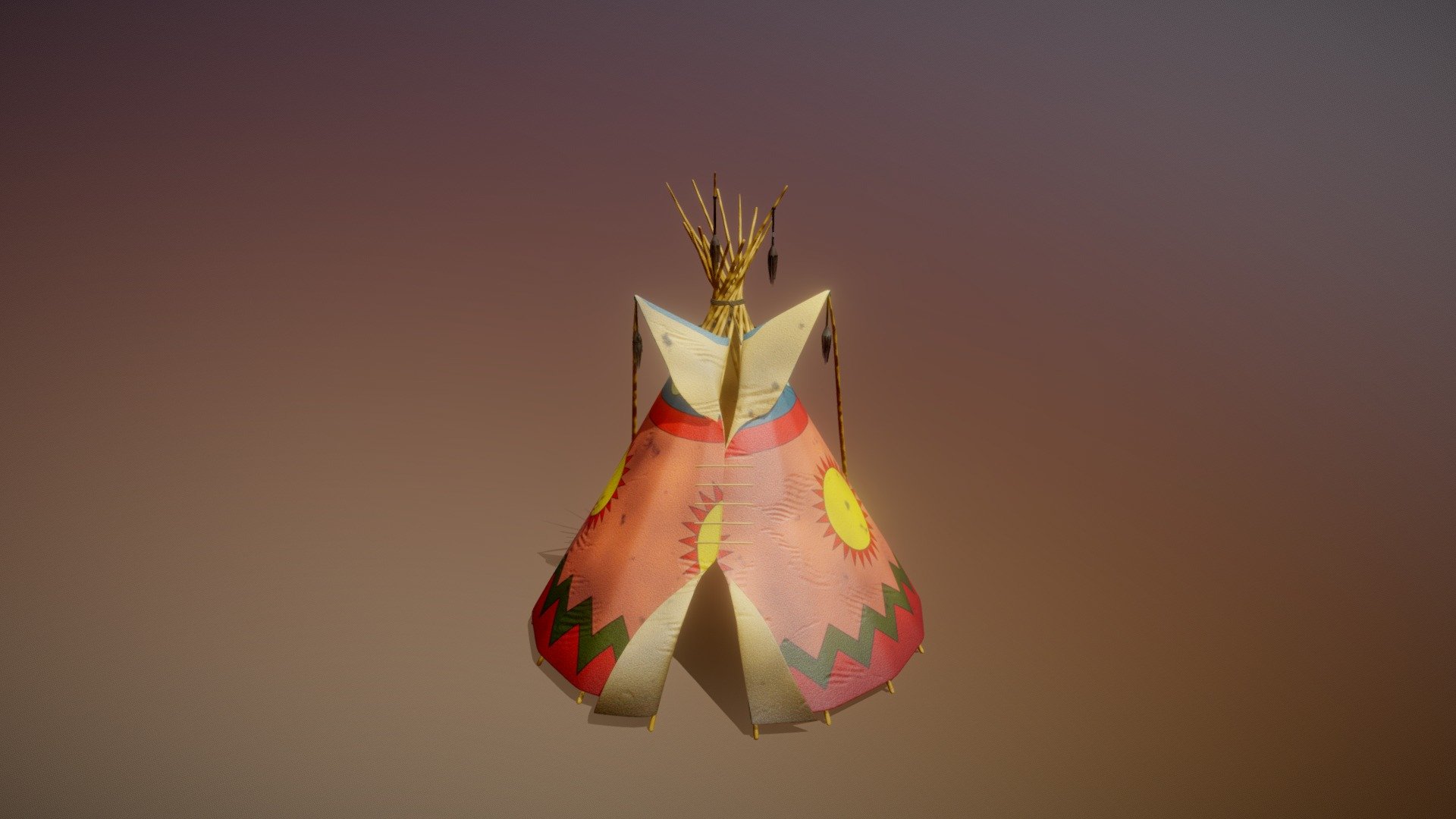 Tepee - Buy Royalty Free 3D model by Blenduffo [f42bf34] - Sketchfab Store