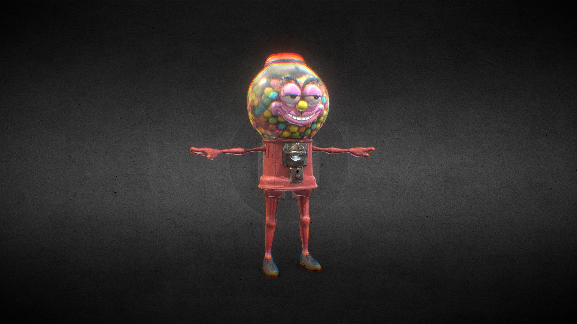 CHICLETEIRA BICICLETEIRA 3D model T-pose - Download Free 3D model by ...