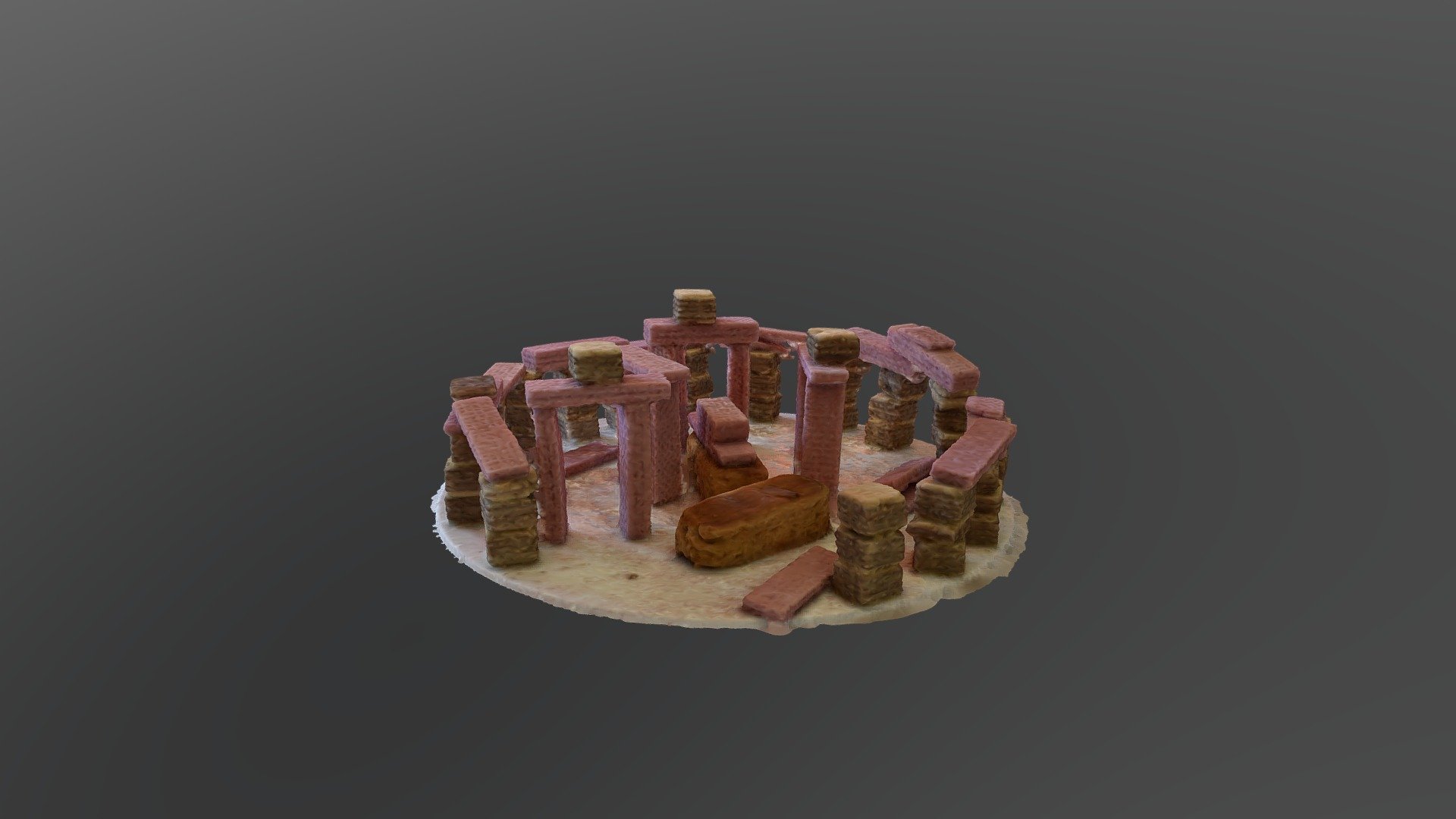 Biscuit Stonehenge - 3D model by katywhitaker [f42d585] - Sketchfab