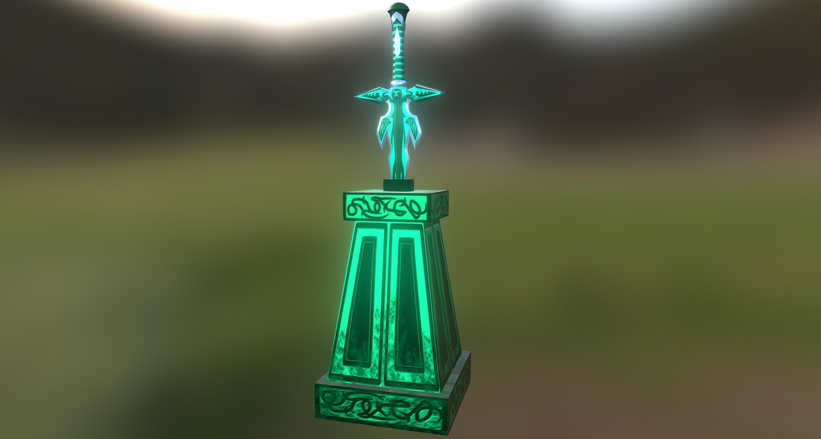 Sword in Pedestal - 3D model by Nathan (@nathanday) [f4310f3] - Sketchfab