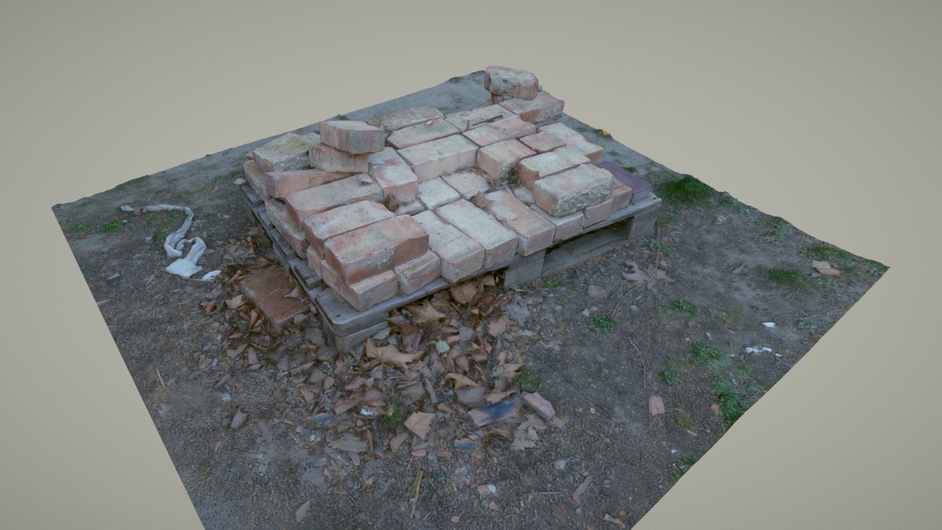 Brickpile on a wooden shipping palette - Download Free 3D model by ...