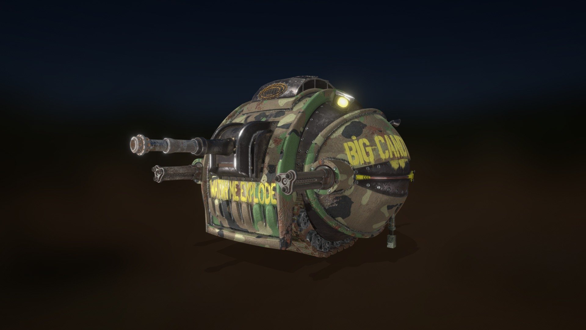 Retro Futuristic Tank - BIG CANDY - Download Free 3D model by luizgu3d ...
