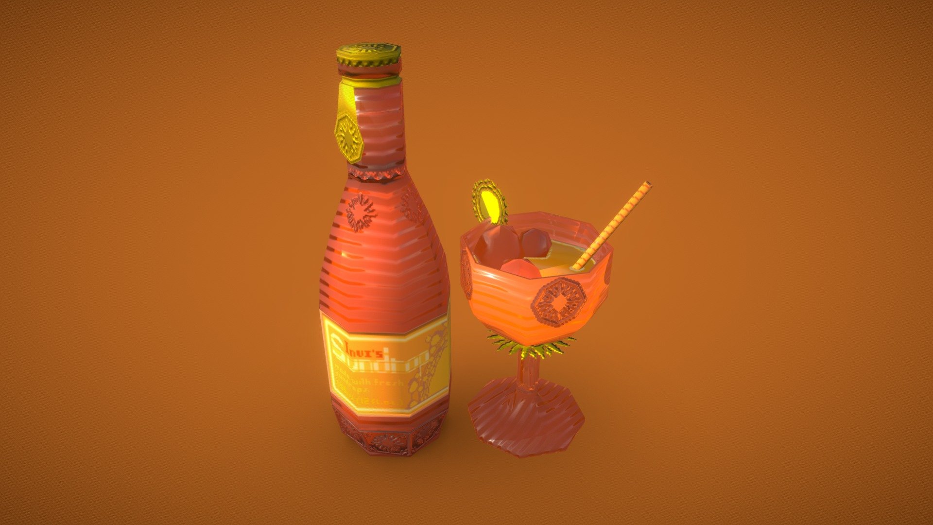 Sundrop Soda - 3D model by InvaderFox [f43a24d] - Sketchfab