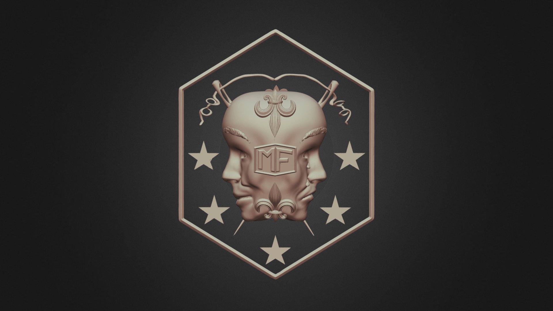 Logo MF - 3D model by Williamboly [f43d866] - Sketchfab