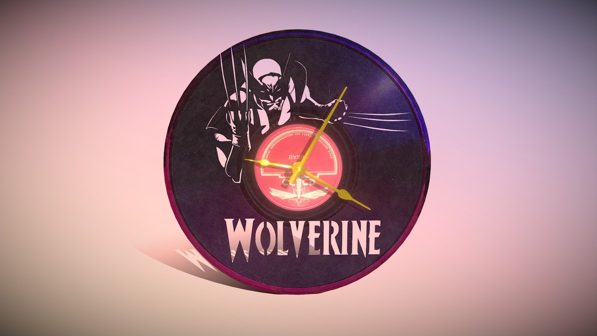 Clock Vinyl Wolverine - Download Free 3D model by Mitrik [f43dba4 ...