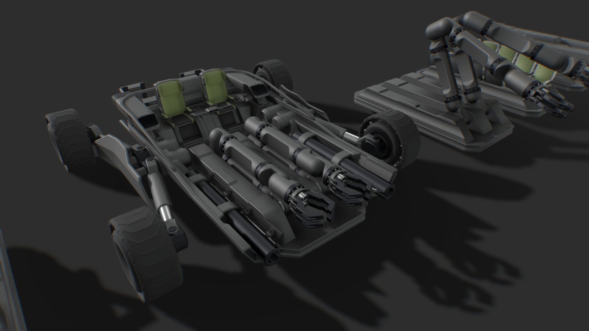 Open Chassis Modular Rover OCMR Type-01 - 3D model by ReiSakisaka ...