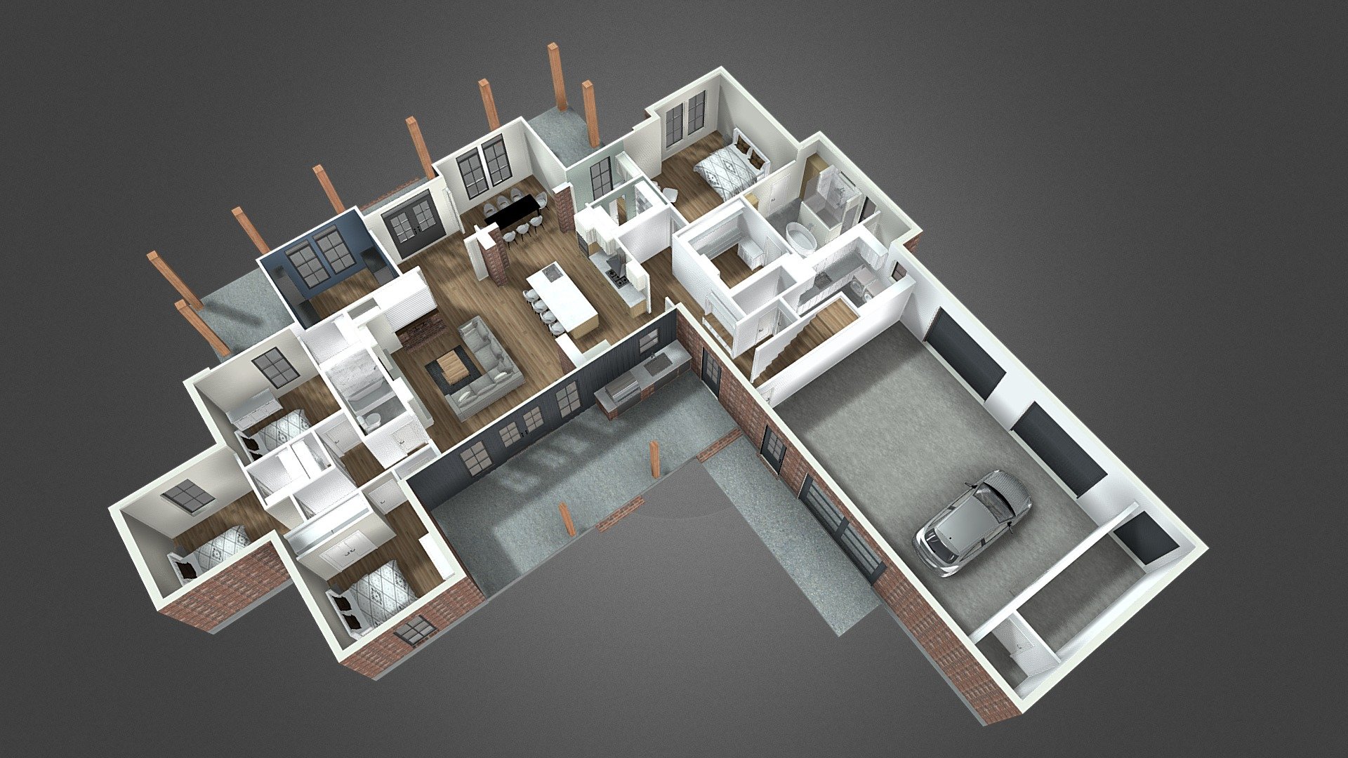 Floor Plan - 3D model by Render3DQuick [f44161e] - Sketchfab