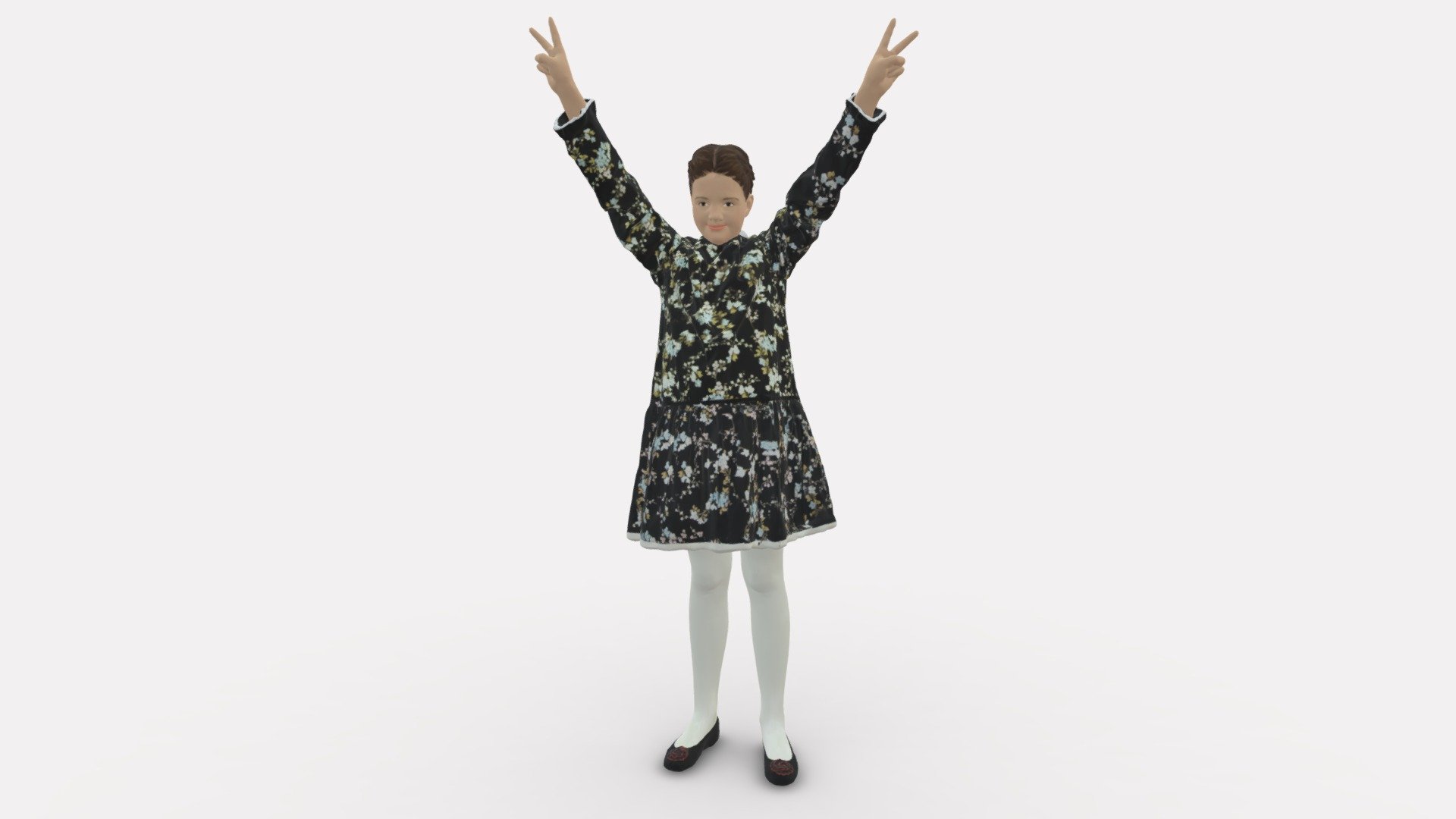 Girl In Peace Pose 0098 - Buy Royalty Free 3D model by 3DFarm [f445d5a ...