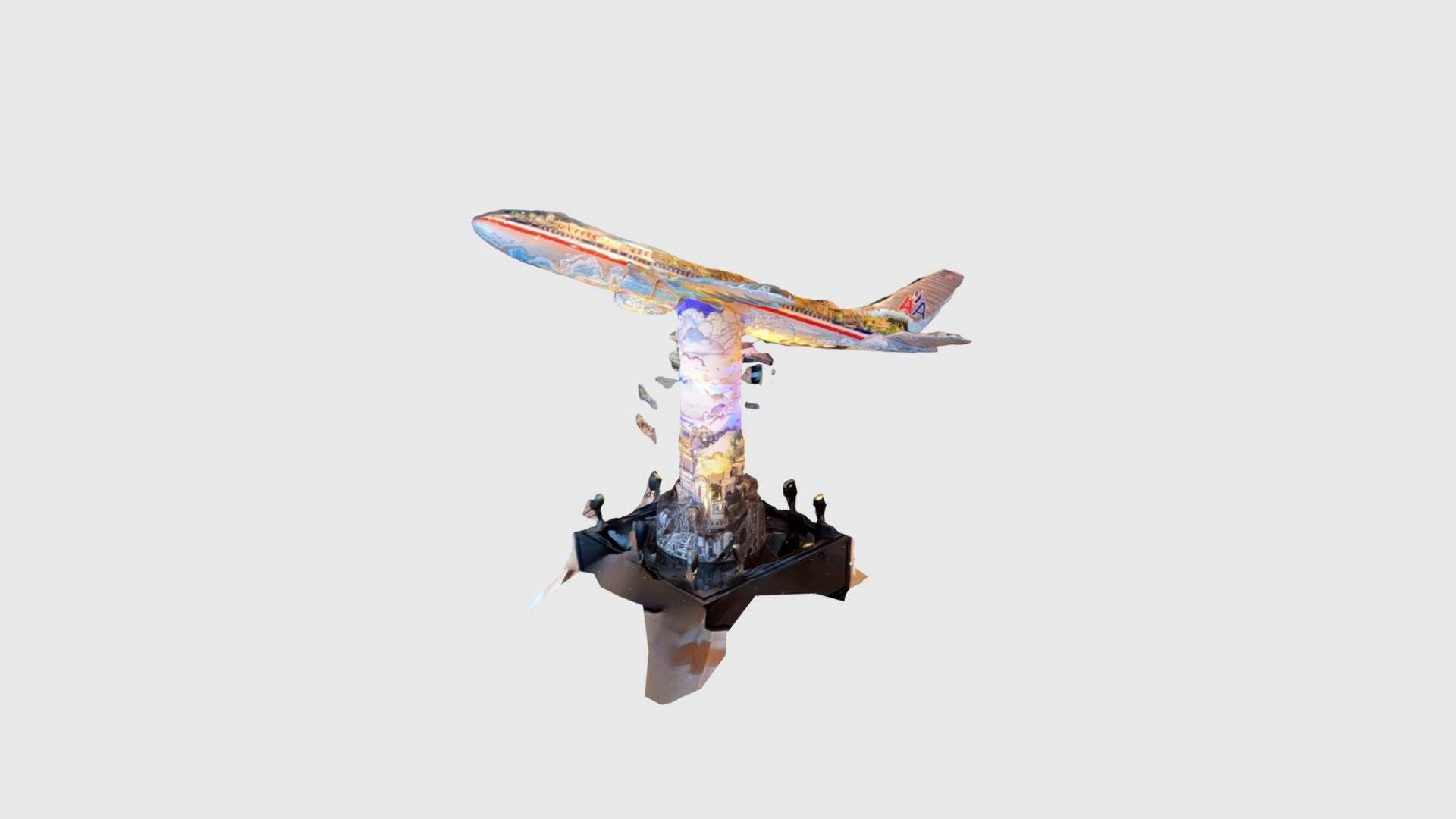 American Airlines model at JFK - Download Free 3D model by rwolzinger ...