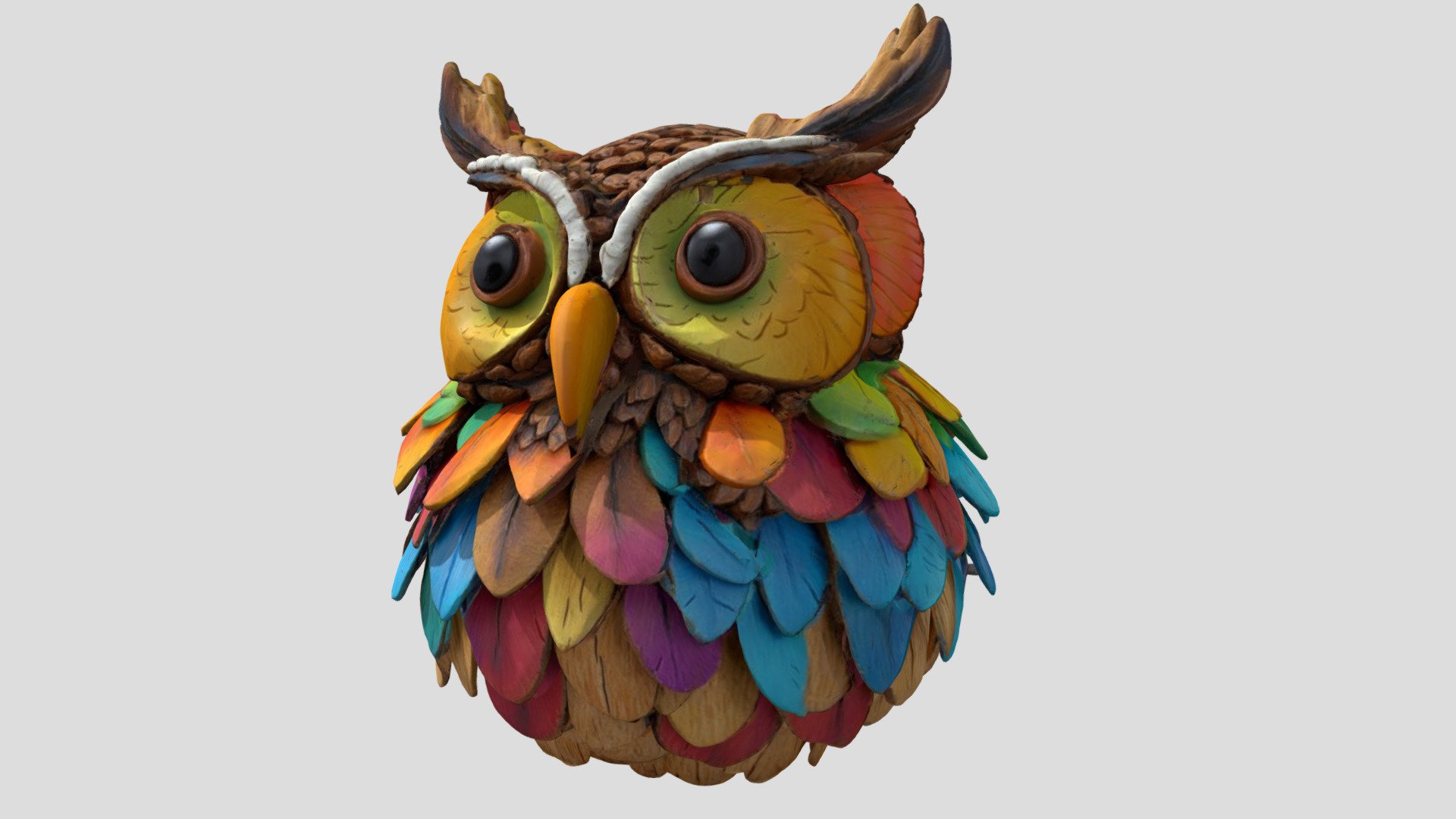 Darnell Wu - pine cone owl - Download Free 3D model by Brian Trepanier ...