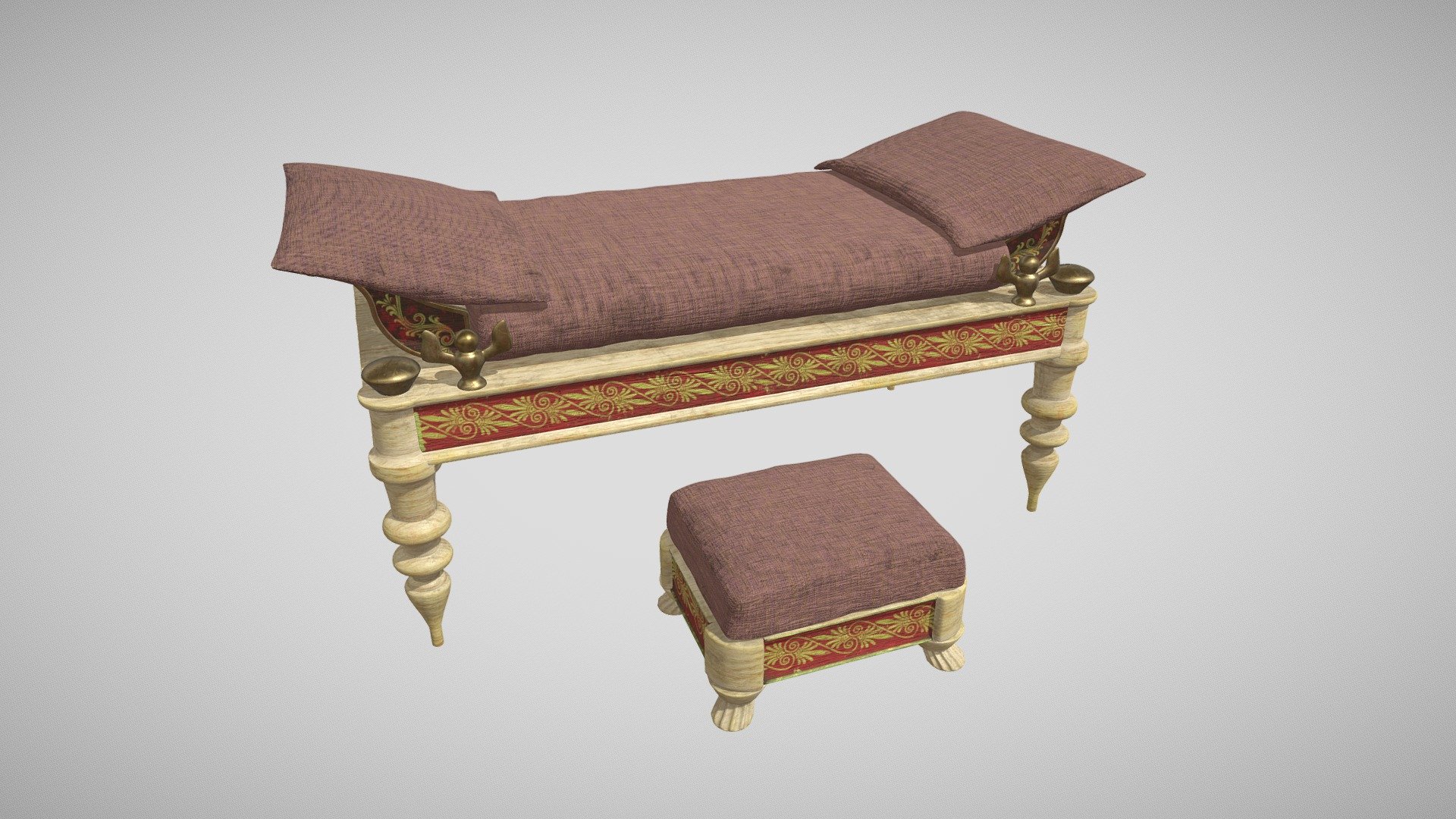 Kline - Triclinium - Buy Royalty Free 3D model by Alessandro Coppola ...