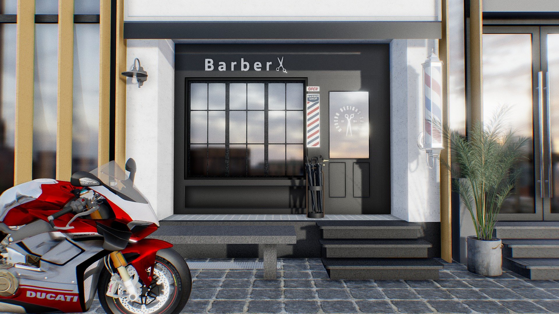 Barber Shop - Buy Royalty Free 3D model by okotaru (@loaferspore ...