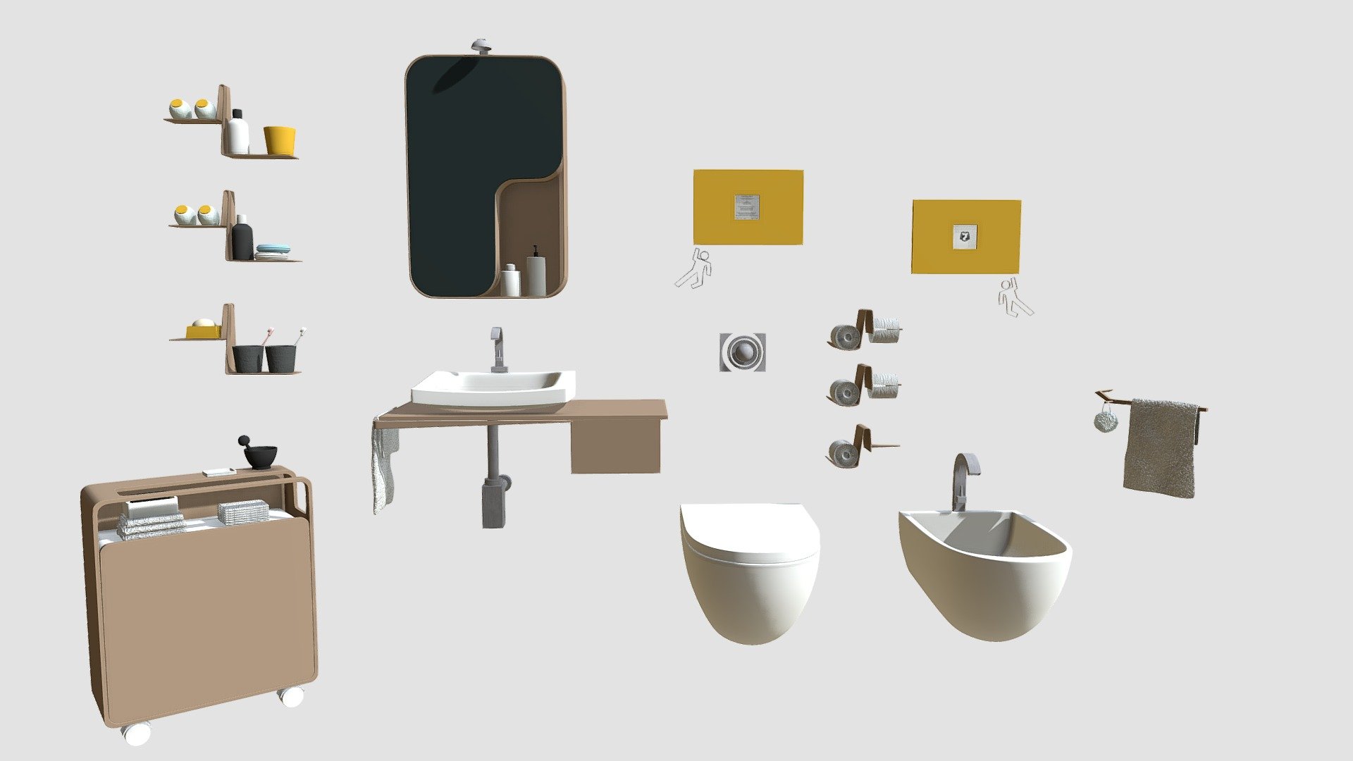 Bathroom furniture - Buy Royalty Free 3D model by Evermotion [f454f88 ...