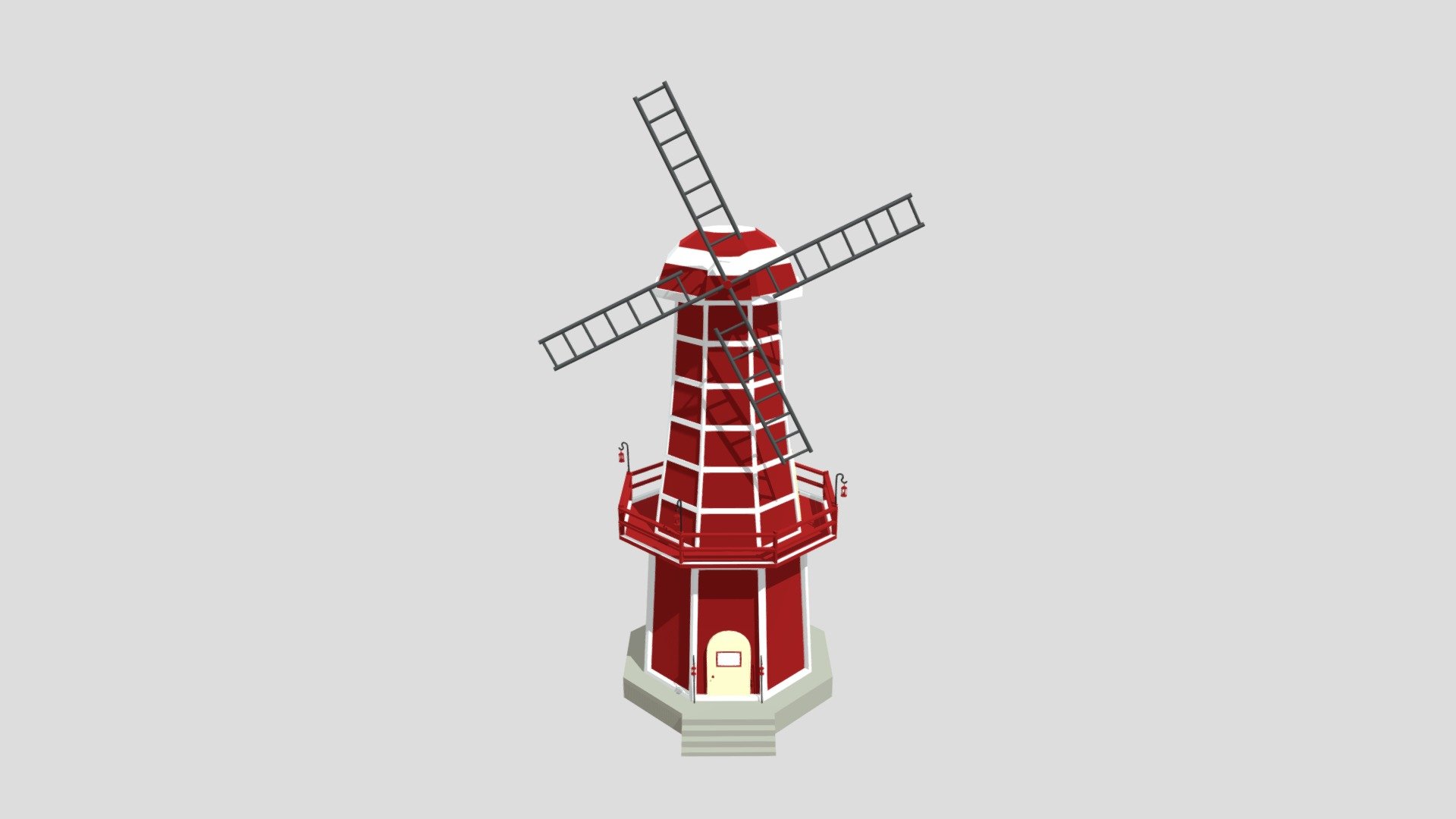 Detailed Windmill - Download Free 3D model by ajmason3D (@ajmason46 ...