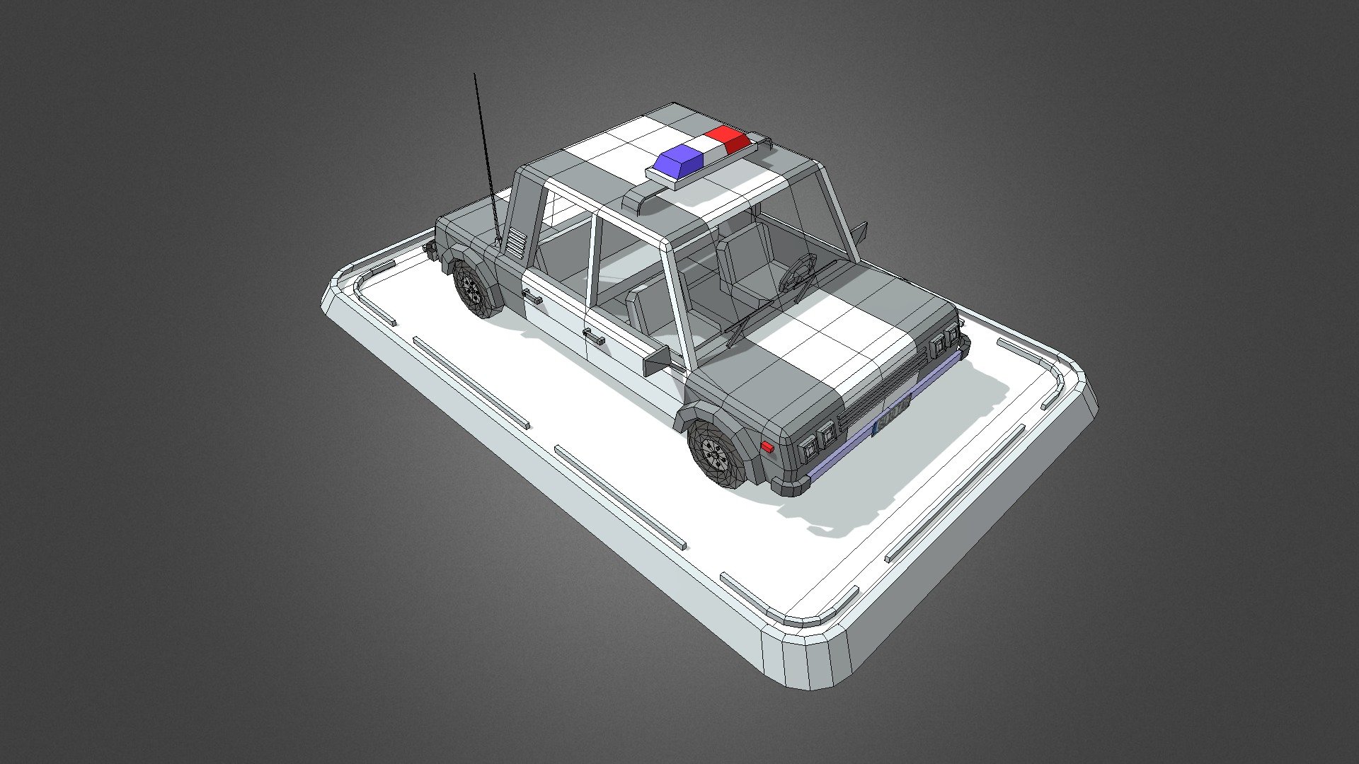 Cartoon Low Poly Police Car - Buy Royalty Free 3D model by Danyiar ...