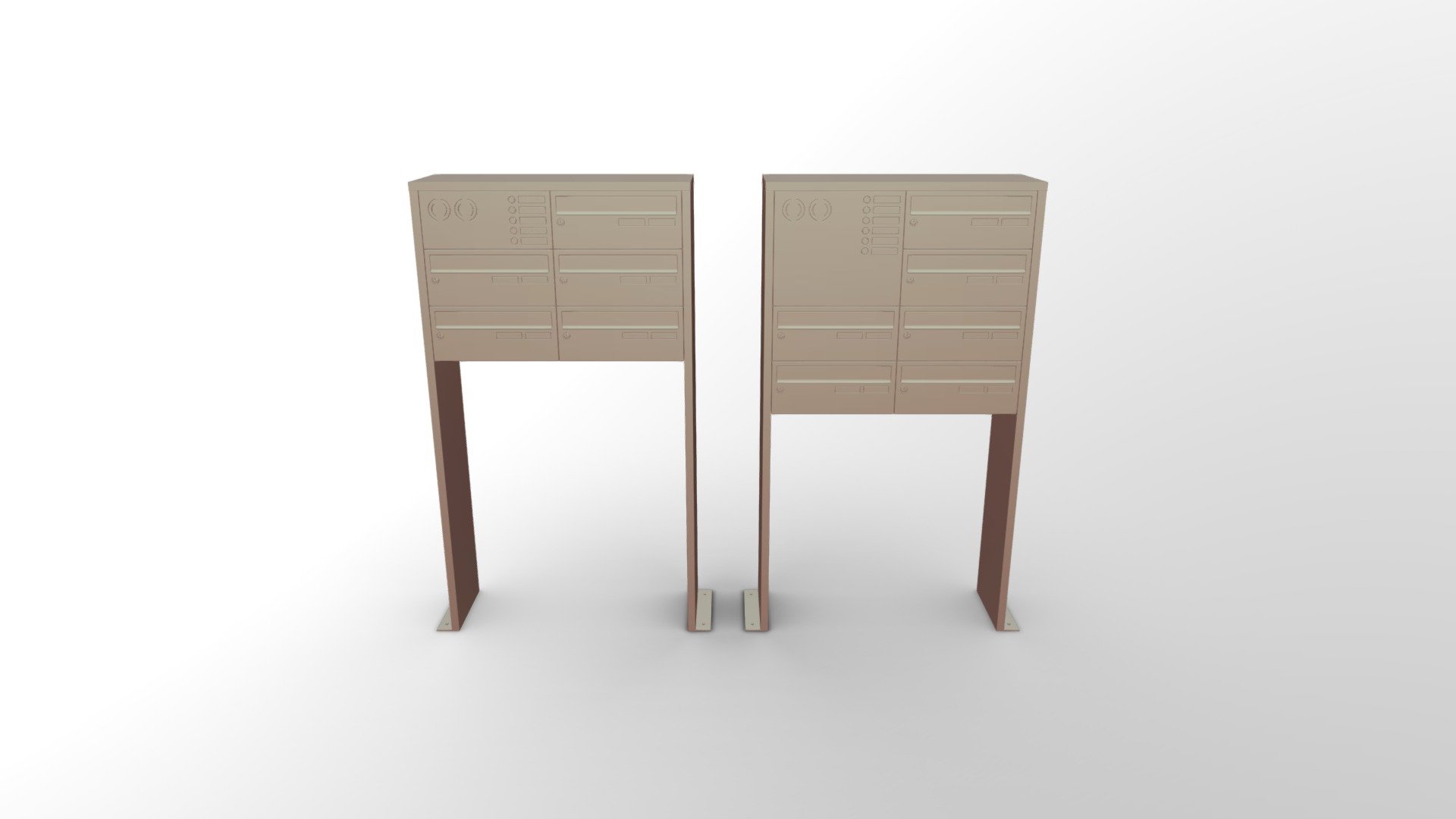 Modern_Post_Box_3DS[1] - 3D model by martemarketing [f4569df] - Sketchfab