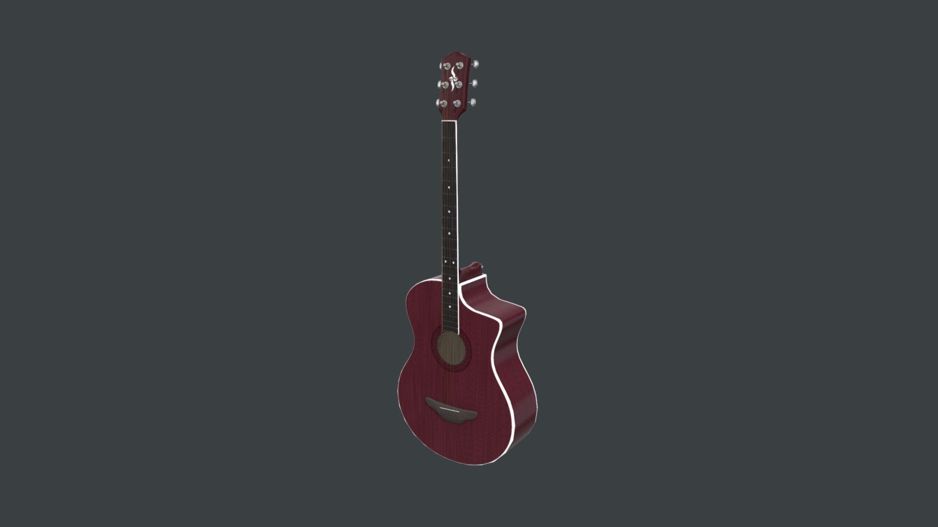 Acoustic Guitar - 3D model by BlenderPretender [f45918a] - Sketchfab