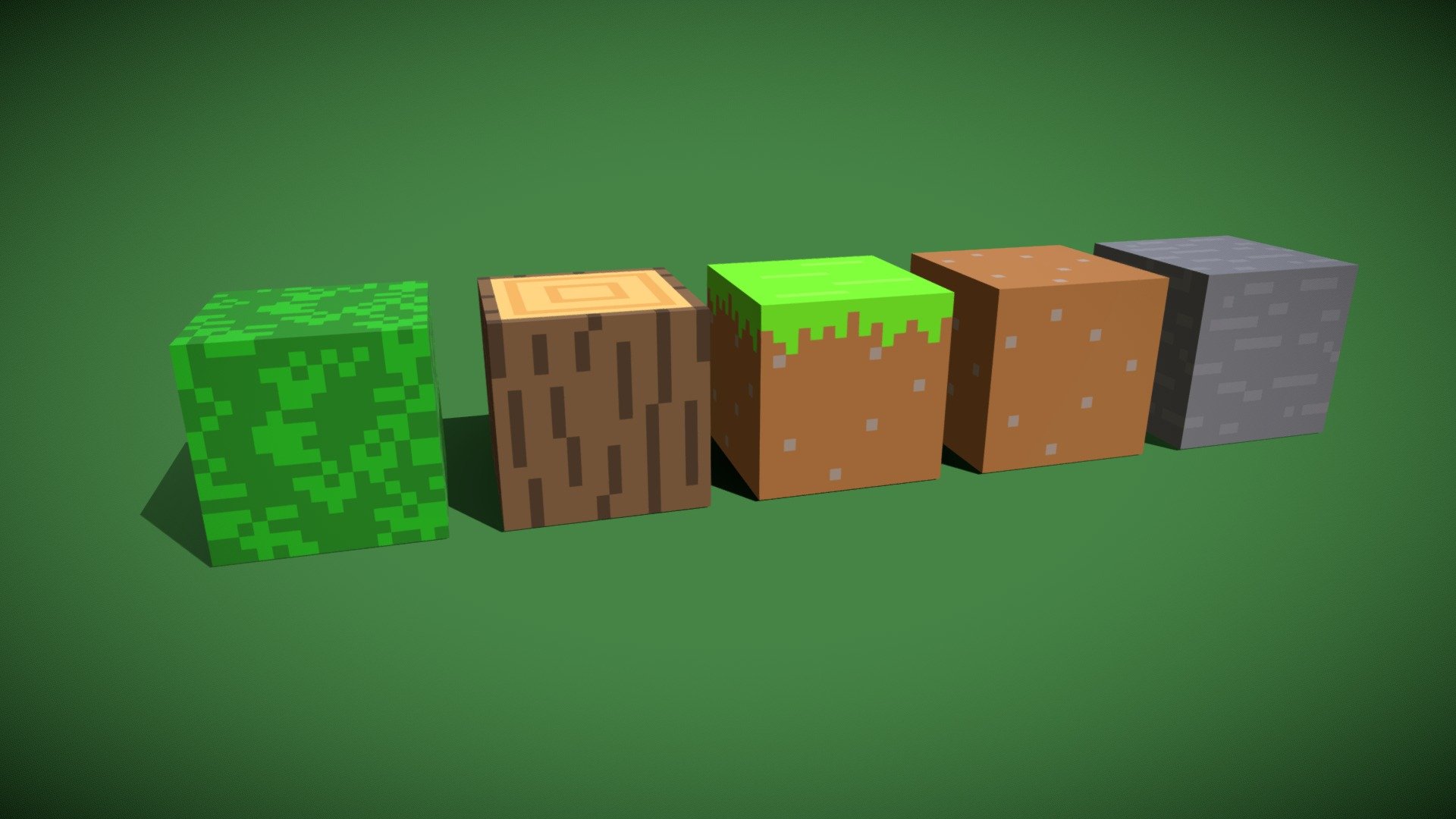 Nature Minecraft trailer style blocks. - Download Free 3D model by Tony ...