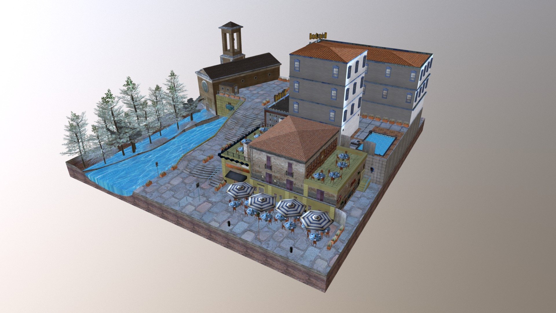 City scene - 3D model by Ralph Bosman (@RalphBosman) [f45f258] - Sketchfab