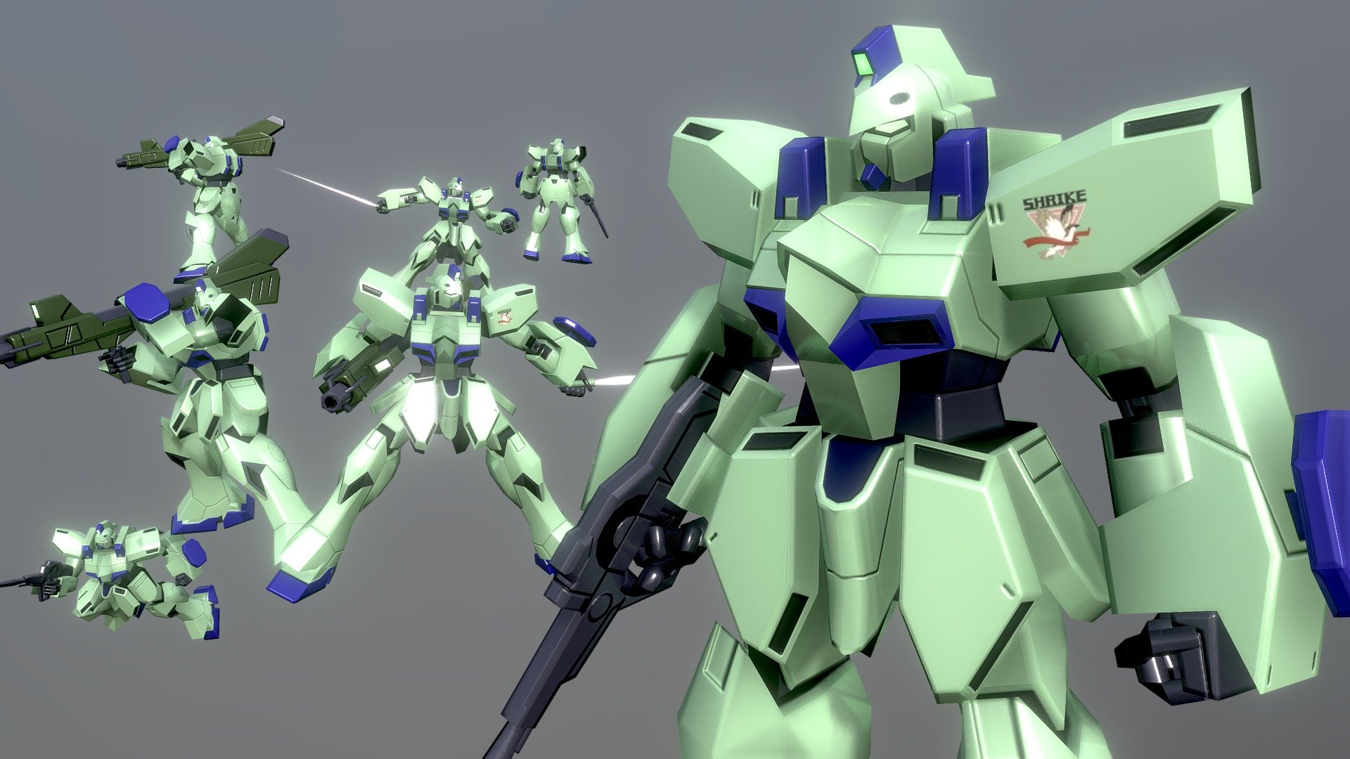 ガンイージ / Gun-EZ - 3D model by みそ太郎 (@nama_140) [f45f2e8] - Sketchfab