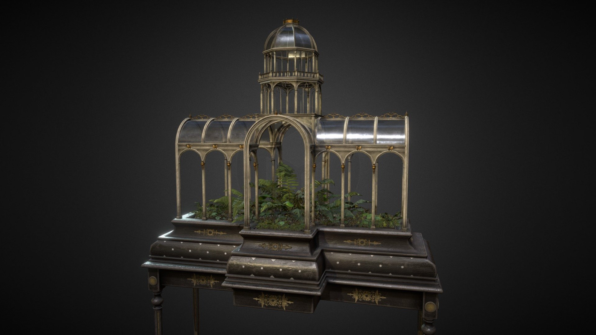 Green House Terrarium - 3D model by Mauricio Perdomo (@MauricioPerdomo ...