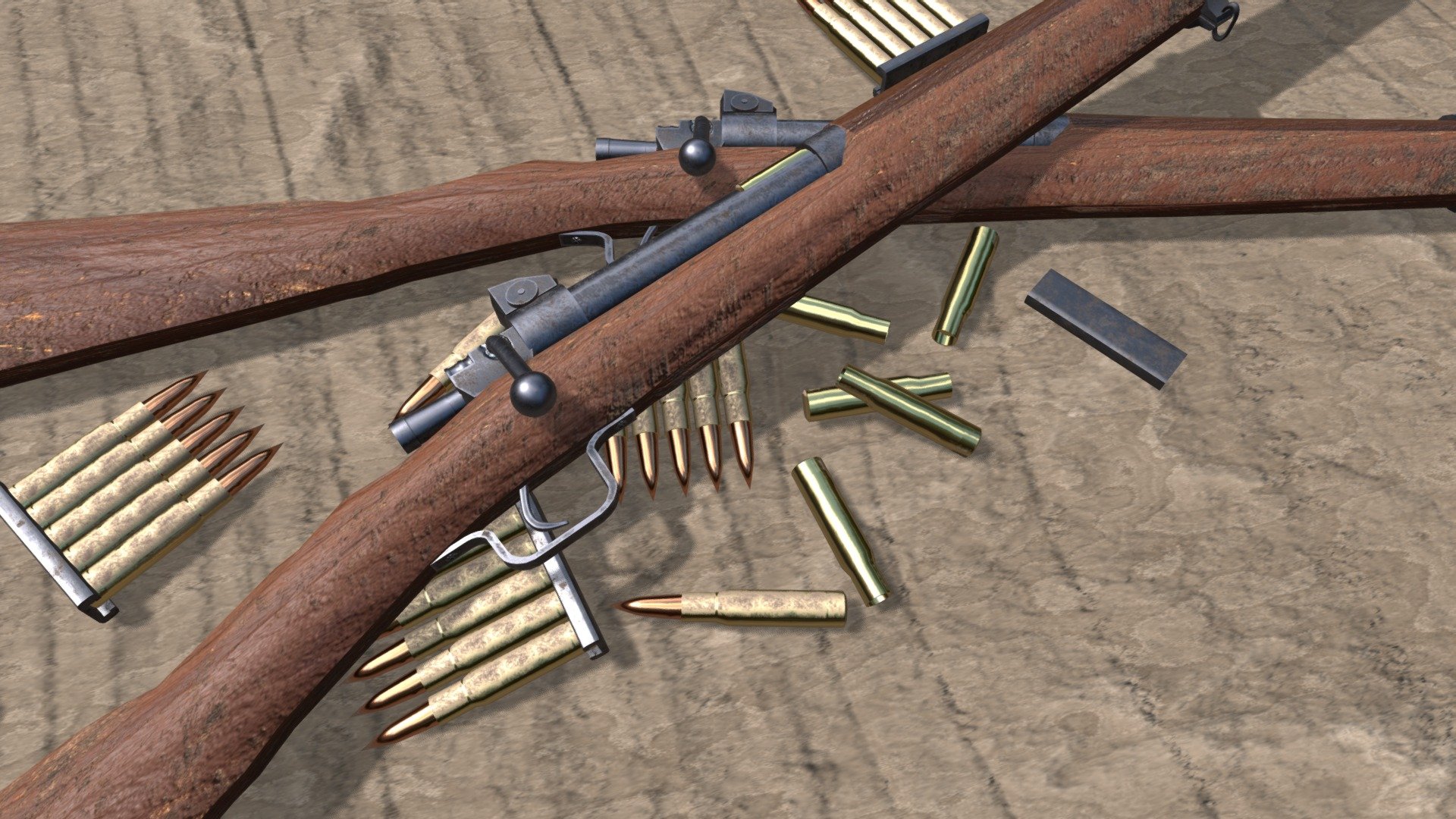 Springfield M1903 rifle - 3D model by Romania 100 - Marea Unire ...