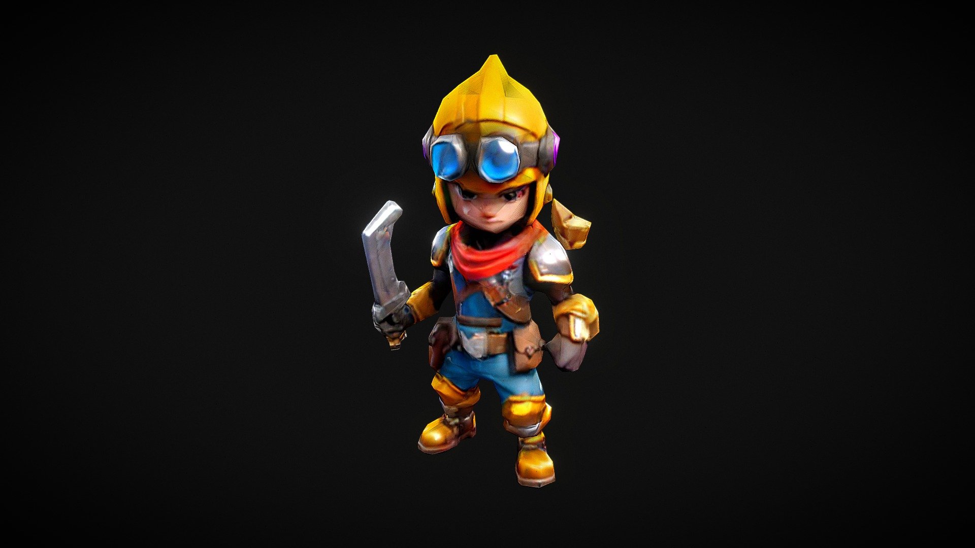 "Battle-Ready Warrior" - [Fierce warrior with a - Download Free 3D ...
