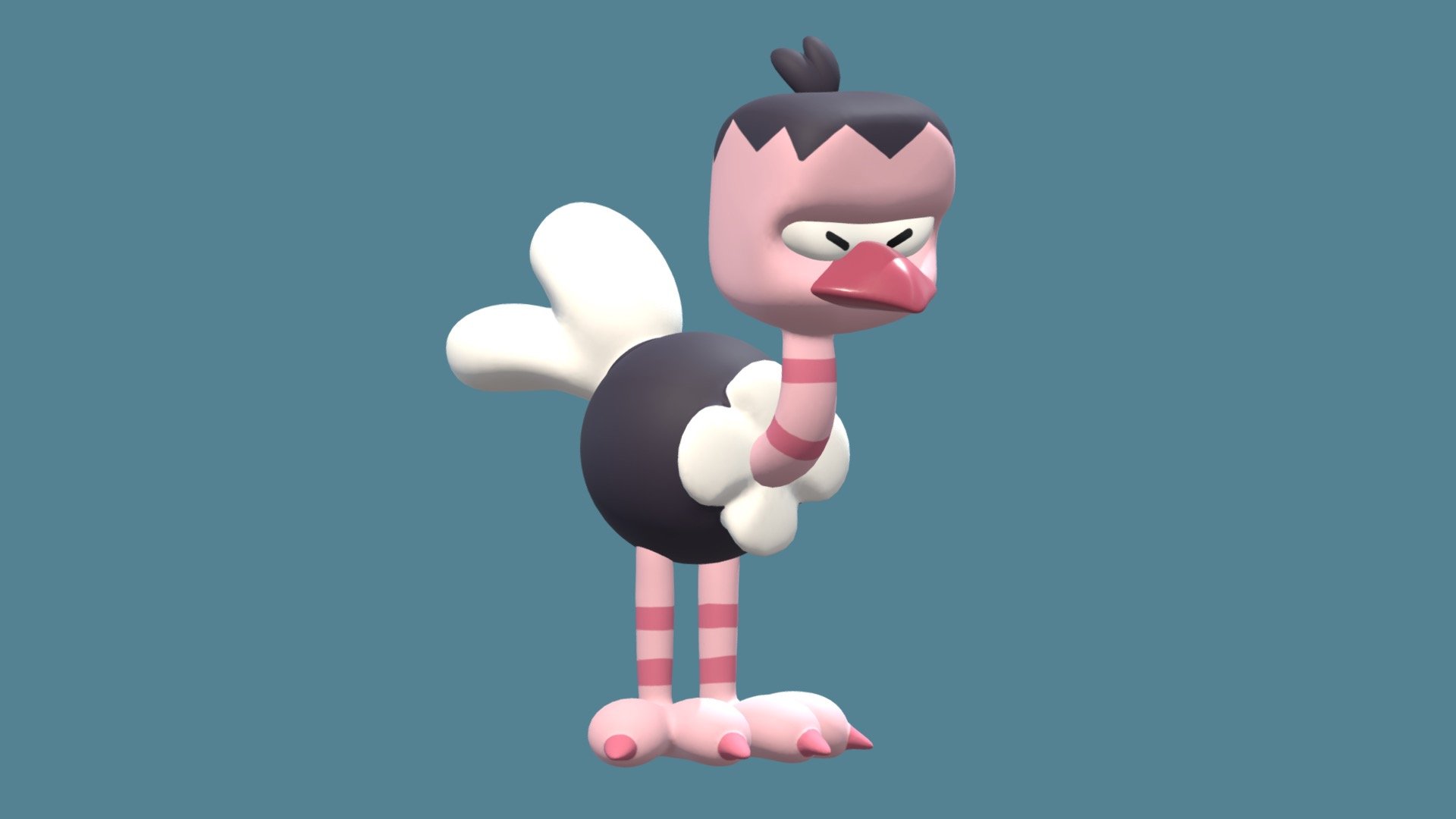 Ostrich - 3D model by hdesauts [f4685b5] - Sketchfab