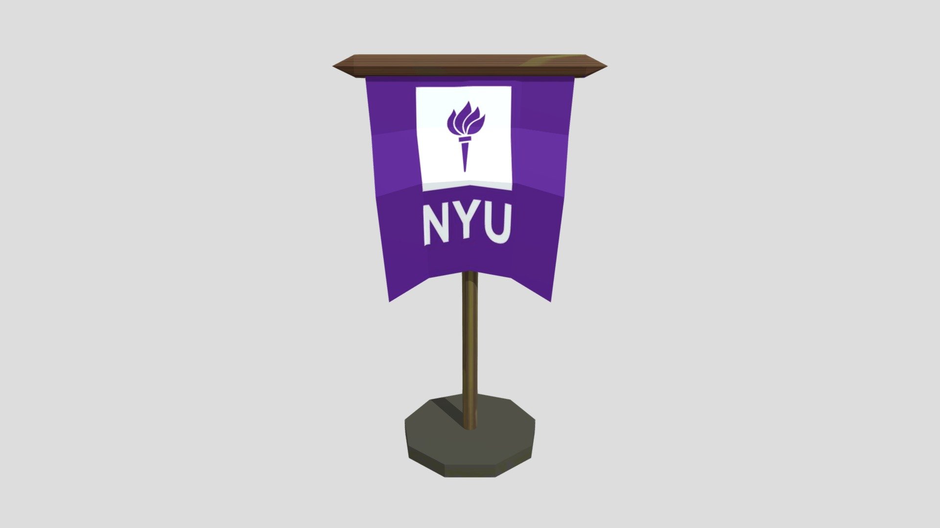 Nyu Flag V2 - Download Free 3D model by nyu_grad_alley_2020 [f470417 ...