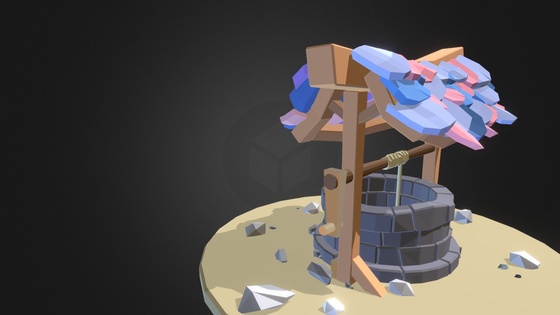 Low poly well - 3D model by Pollybloom [f4723c2] - Sketchfab