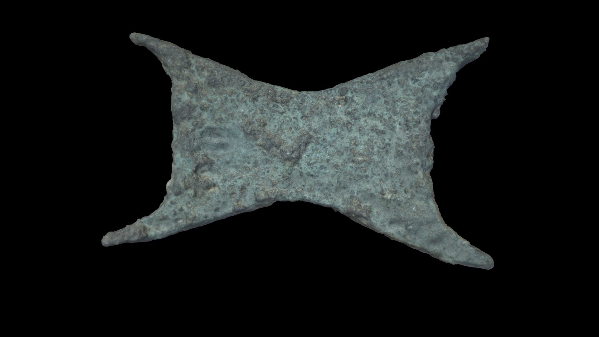 "Ox-hide" copper ingot, Carmel Coast, Israel. - 3D model by QICCAS ...