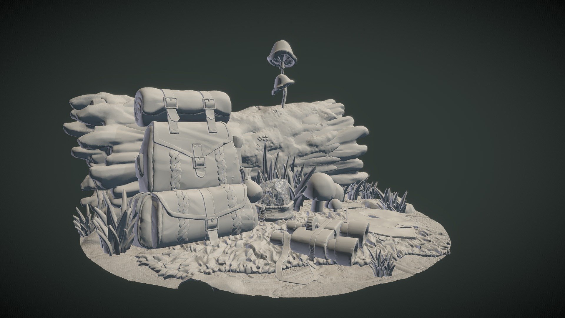 Adventure's camp [Sculpting final] - Download Free 3D model by FinnDeBrie [f4882c7] - Sketchfab