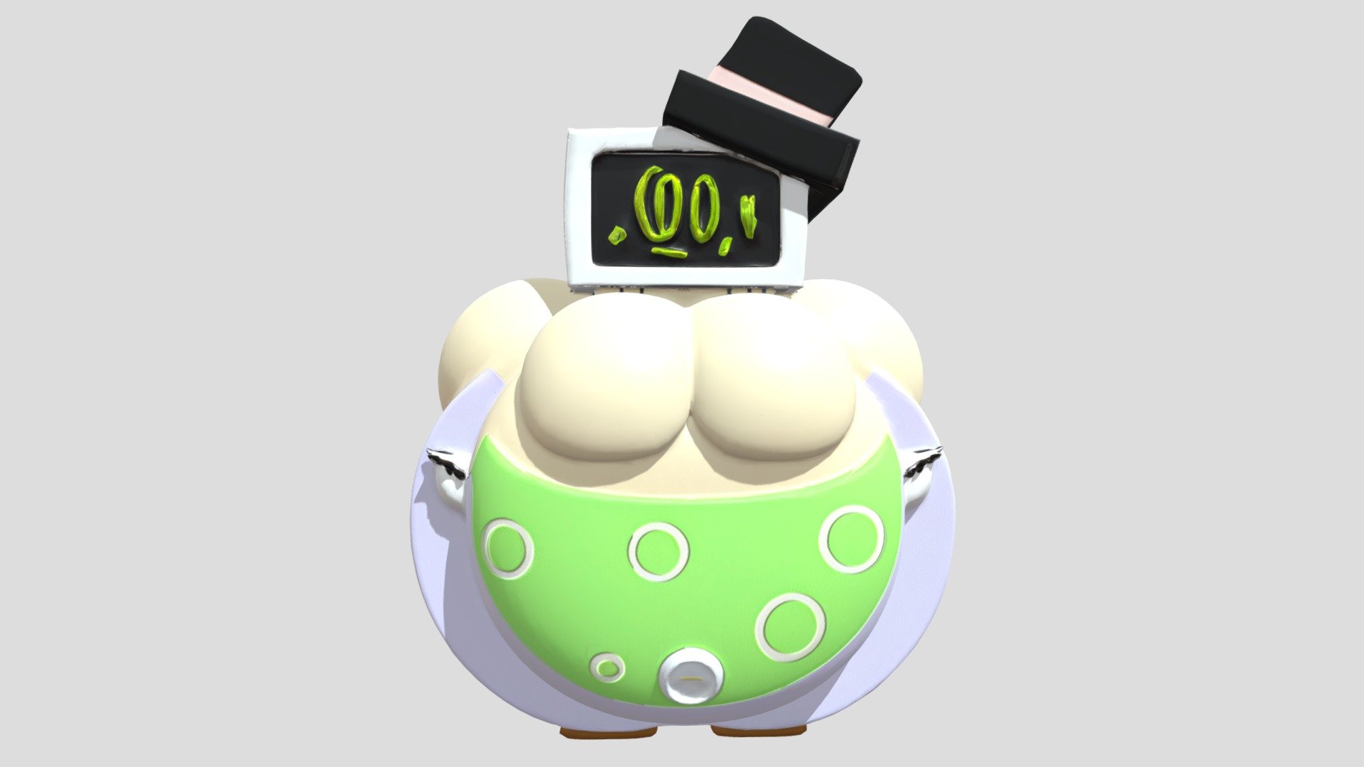round Cartoon computer character - 3D model by Gamer2344 [f488734 ...