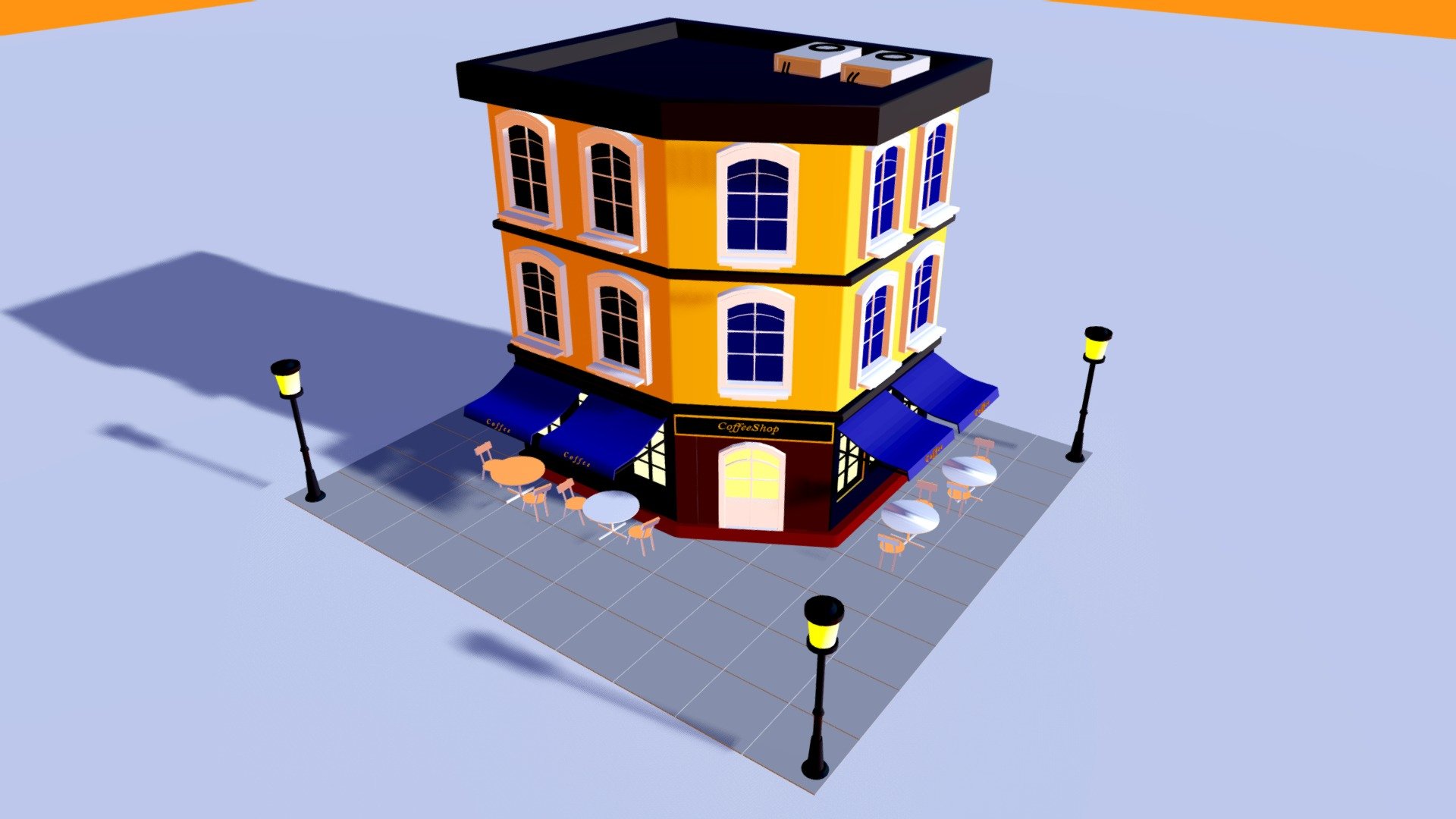 Cofee Shop - Download Free 3D model by satheesh (@satheesh451807 ...