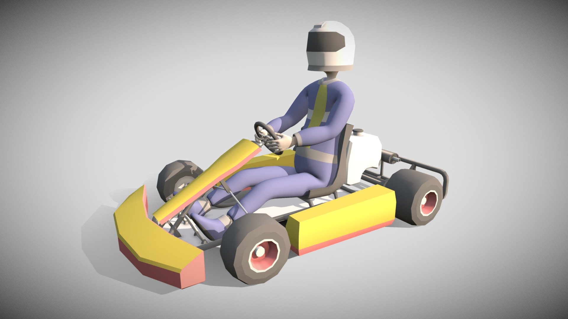 Racing Kart - Download Free 3D model by scailman [f48f8e6] - Sketchfab