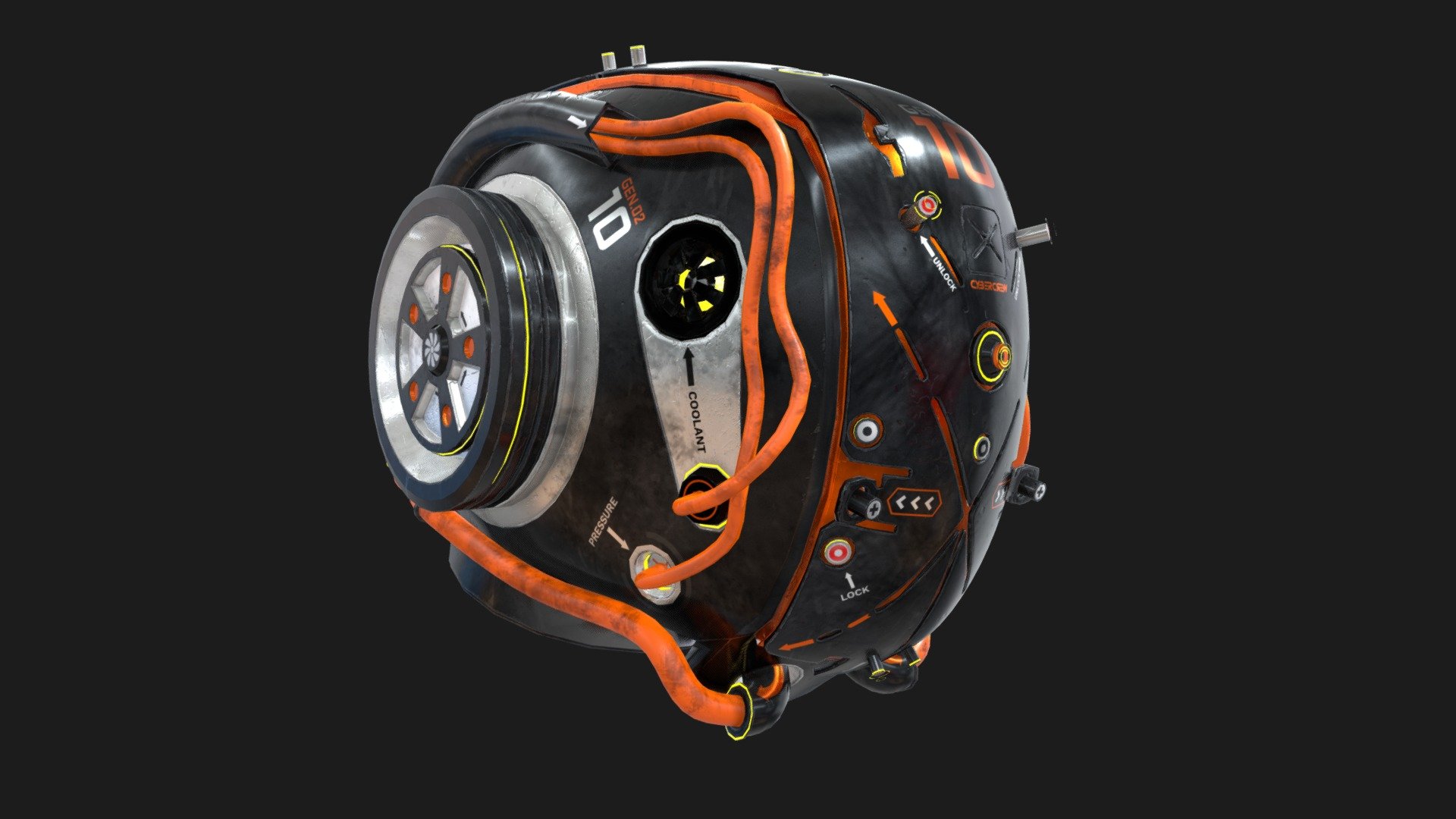 CYBERCREW GEN02 - HELMET #10 - 3D model by engwind [f493d2a] - Sketchfab