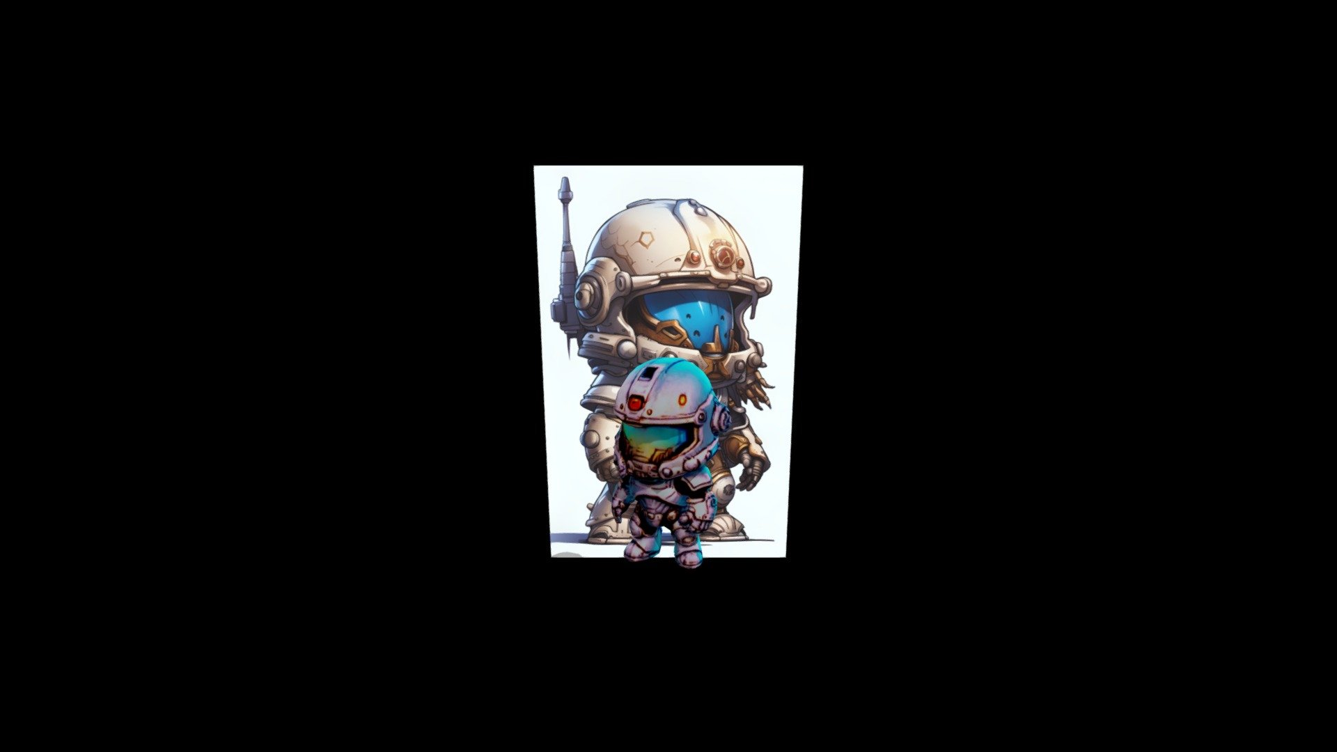 "Chibi-style Space Marine" A chibi-style spac - Download Free 3D model ...