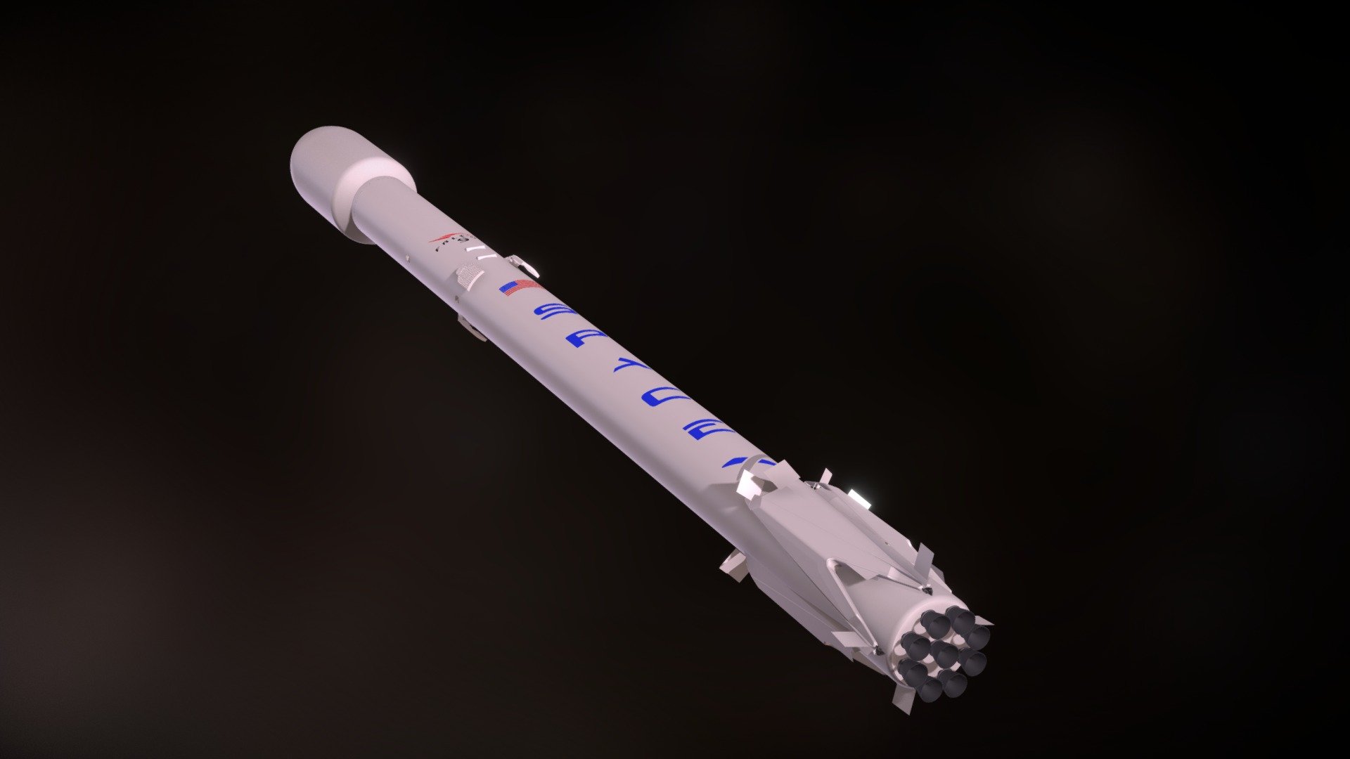 Falcon 9 - 3D model by Tec | VR (@itesm_mooc) [f496fa5] - Sketchfab