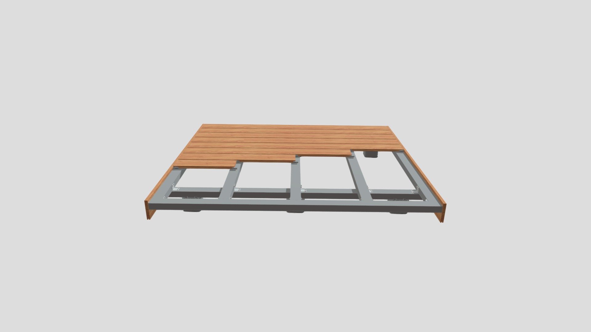 Dasso Decking On Proframe - Standard Layout - 3D model by Proframe_NZ (@proframe) [f4978c5 ...
