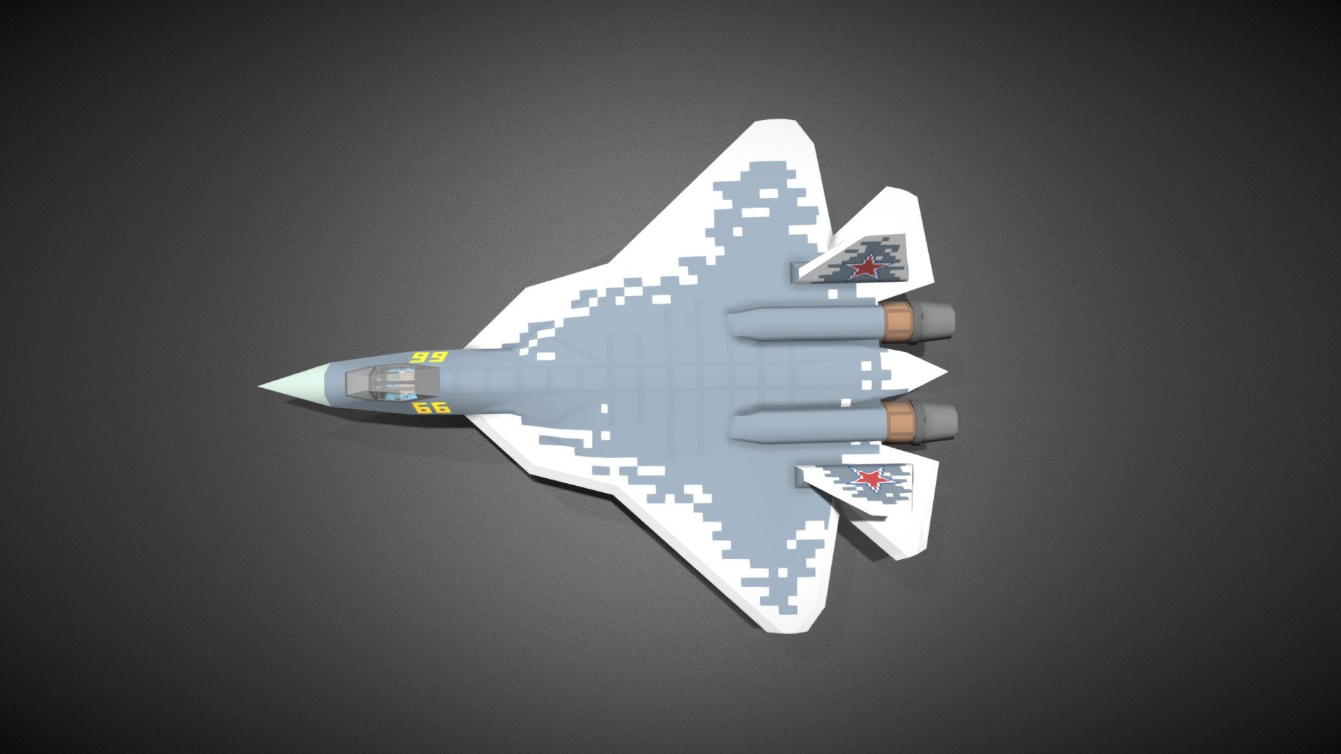 Sukhoi Su-57 + cockpit - 3D model by kaktus541 [f49b2c0] - Sketchfab