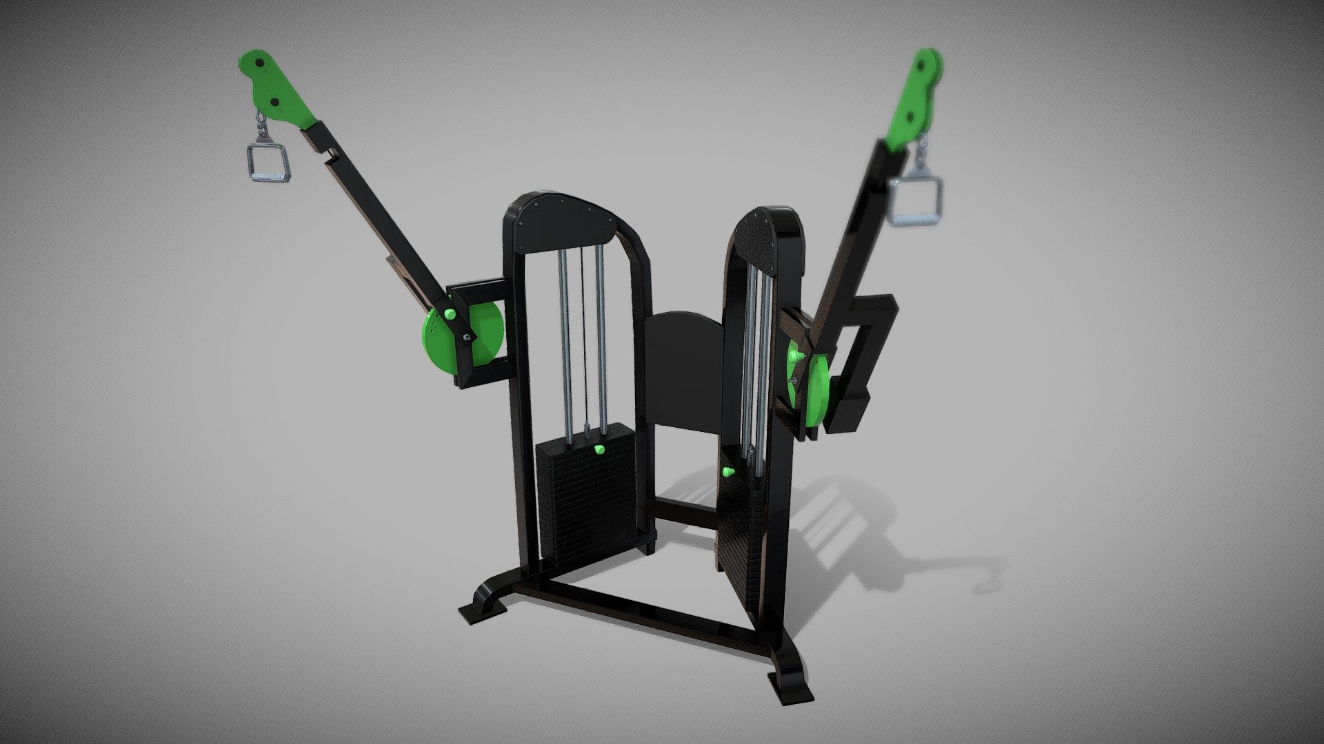 Dual Functional Trainer - Gym Fitness Machine - 3D model by ...
