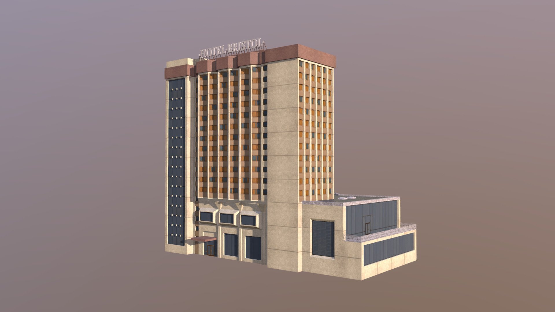 Hotel Bristol Sarajevo, Bosnia and Herzegowina - 3D model by Iskra ...