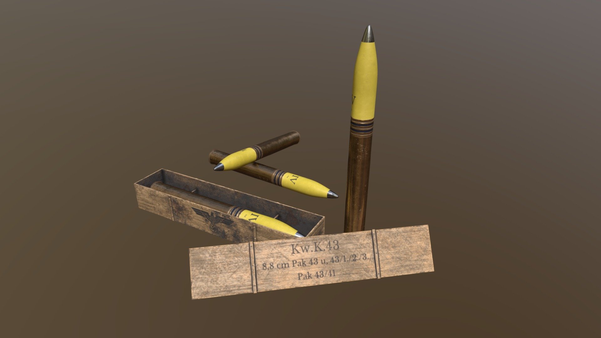 Flak 88mm German WWII Ammo - Buy Royalty Free 3D model by Thomas Binder ...